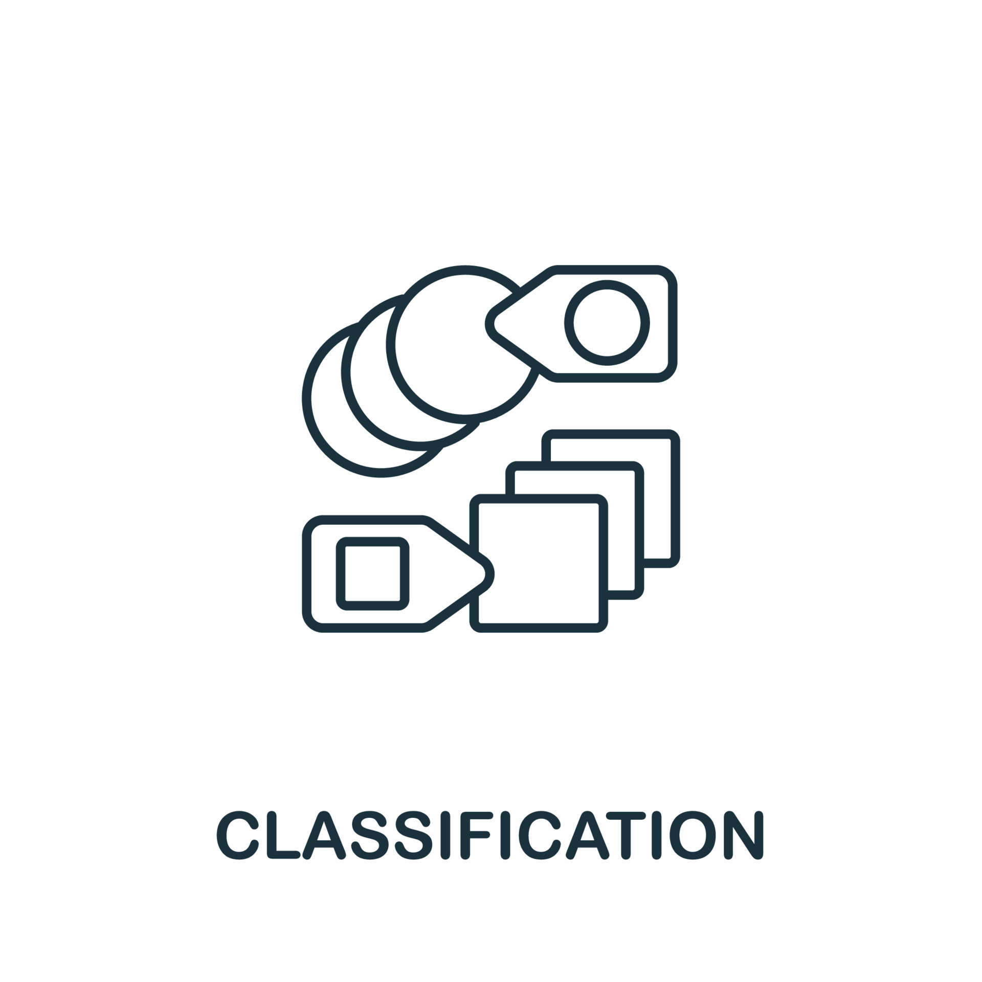 Classification icon from machine learning collection. Simple line ... Classification icon from machine learning collection. Simple line ...