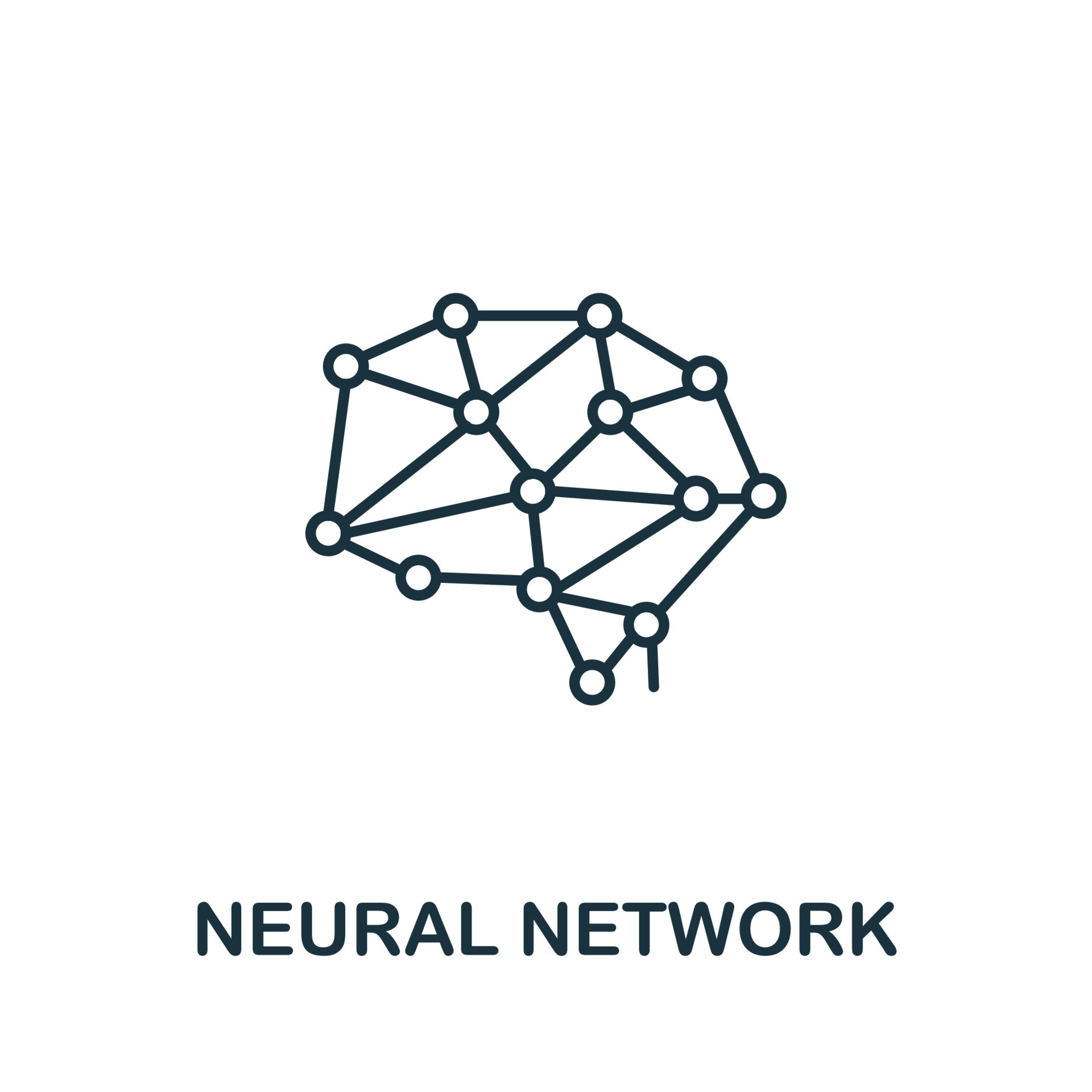 Neural Network Icon From Machine Learning Collection Simple Line Neural Network Icon For