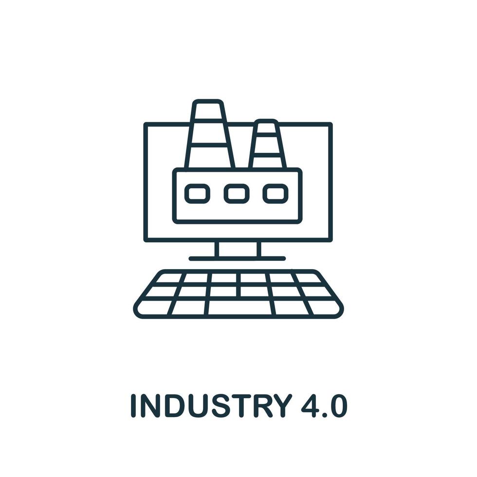 Industry 4.0 icon from iot collection. Simple line Industry 4.0 icon ...