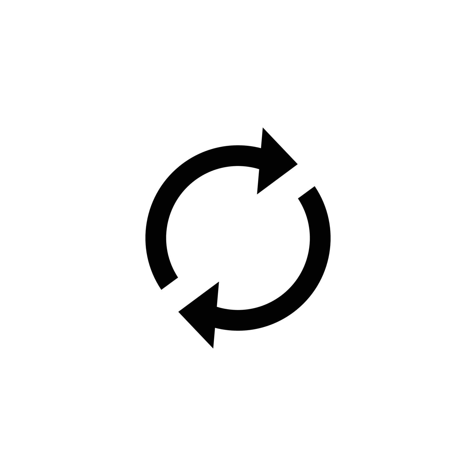 Reload simple flat icon vector illustration. Repeat icon vector ...