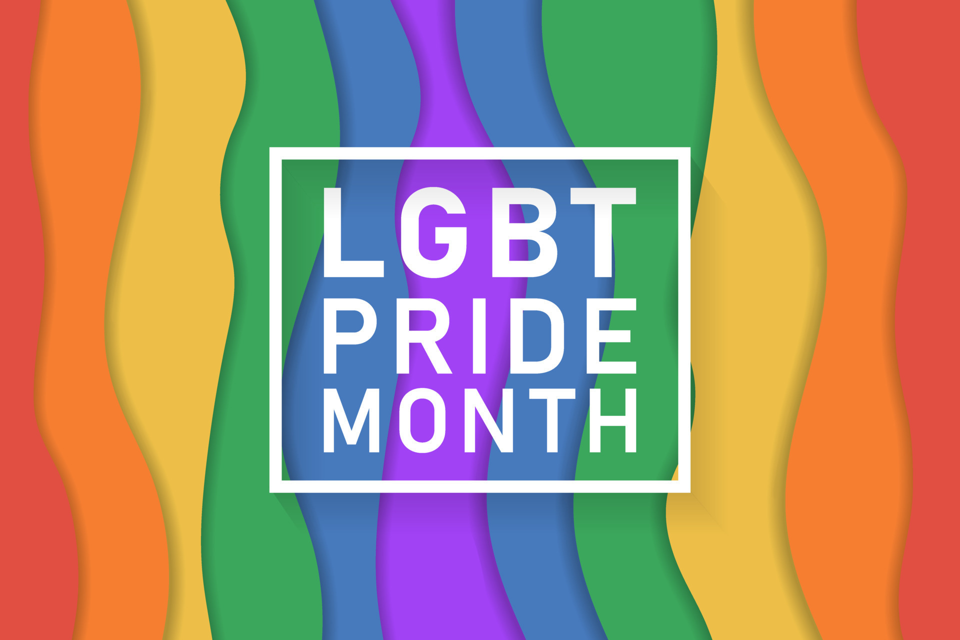 Paper cut background, LGBT pride month poster design. Pride day LGBTQ ...