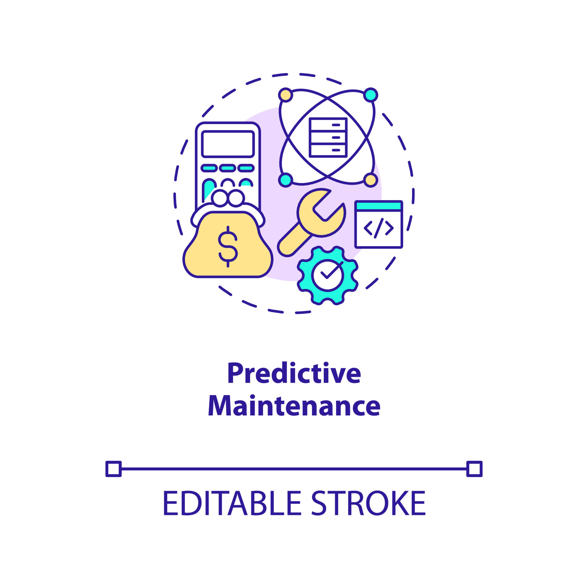 Predictive Maintenance Concept Icon Ai And Data Science Solution For
