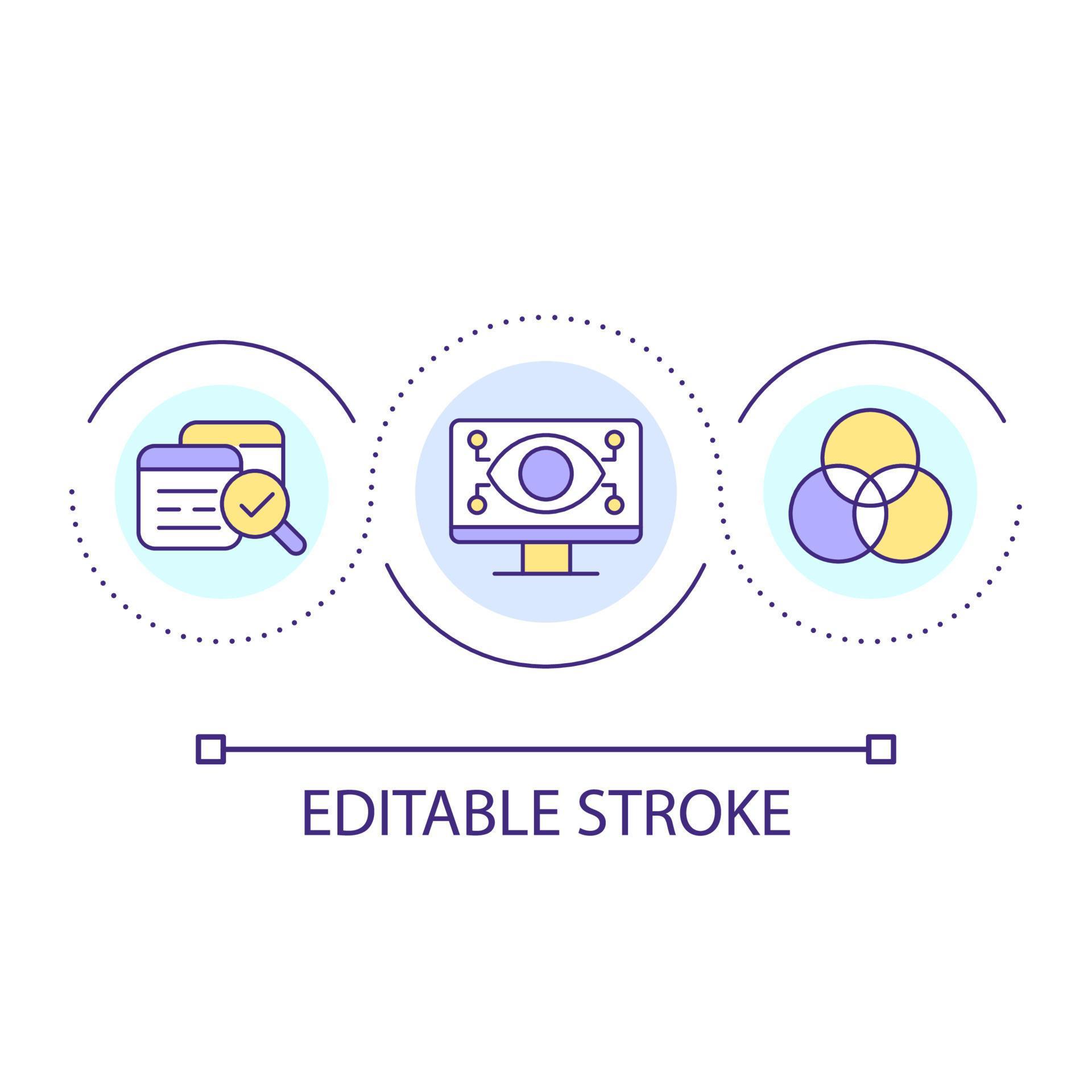 Data transparency loop concept icon. Computer science abstract idea thin line illustration ...