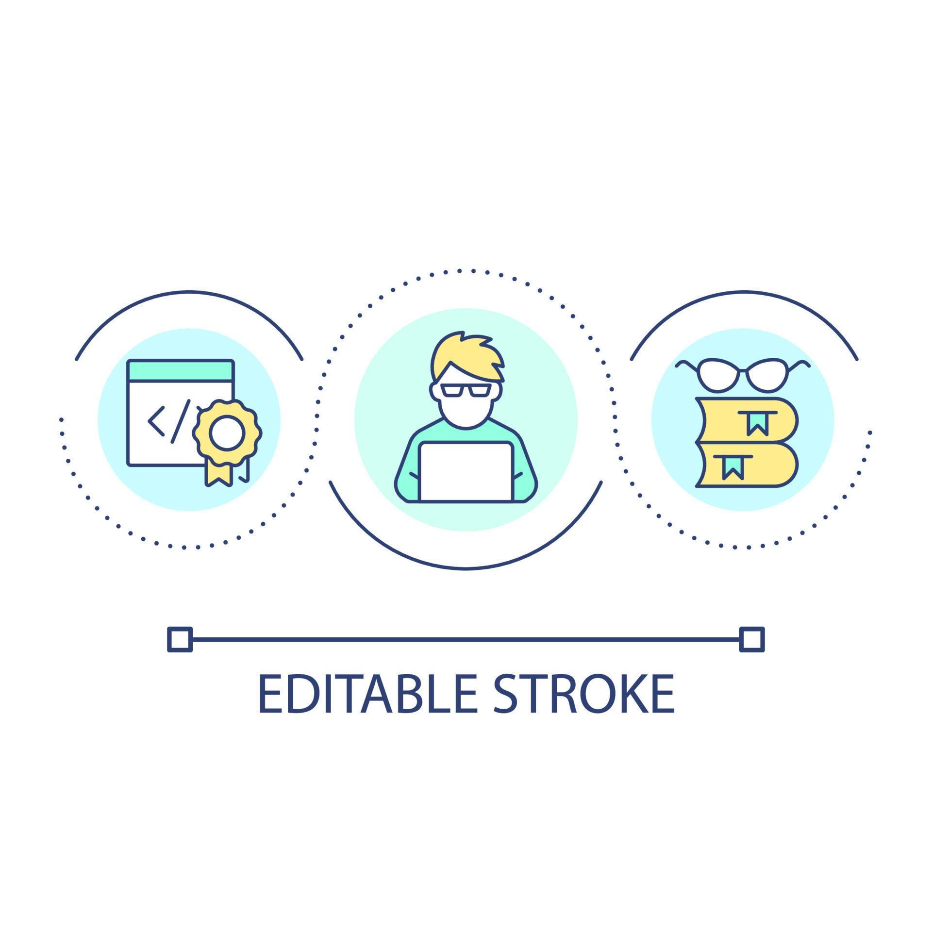 Learning Programming Loop Concept Icon Computer Science Abstract Idea Thin Line Illustration