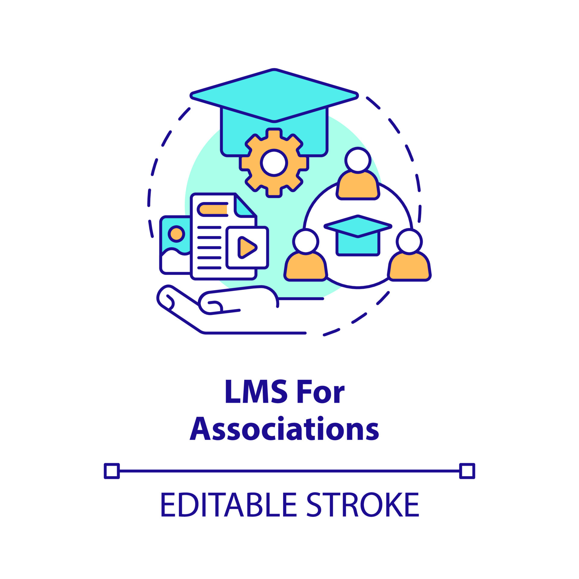 Learning Management System For Associations Concept Icon Lms Deployment Option Abstract Idea