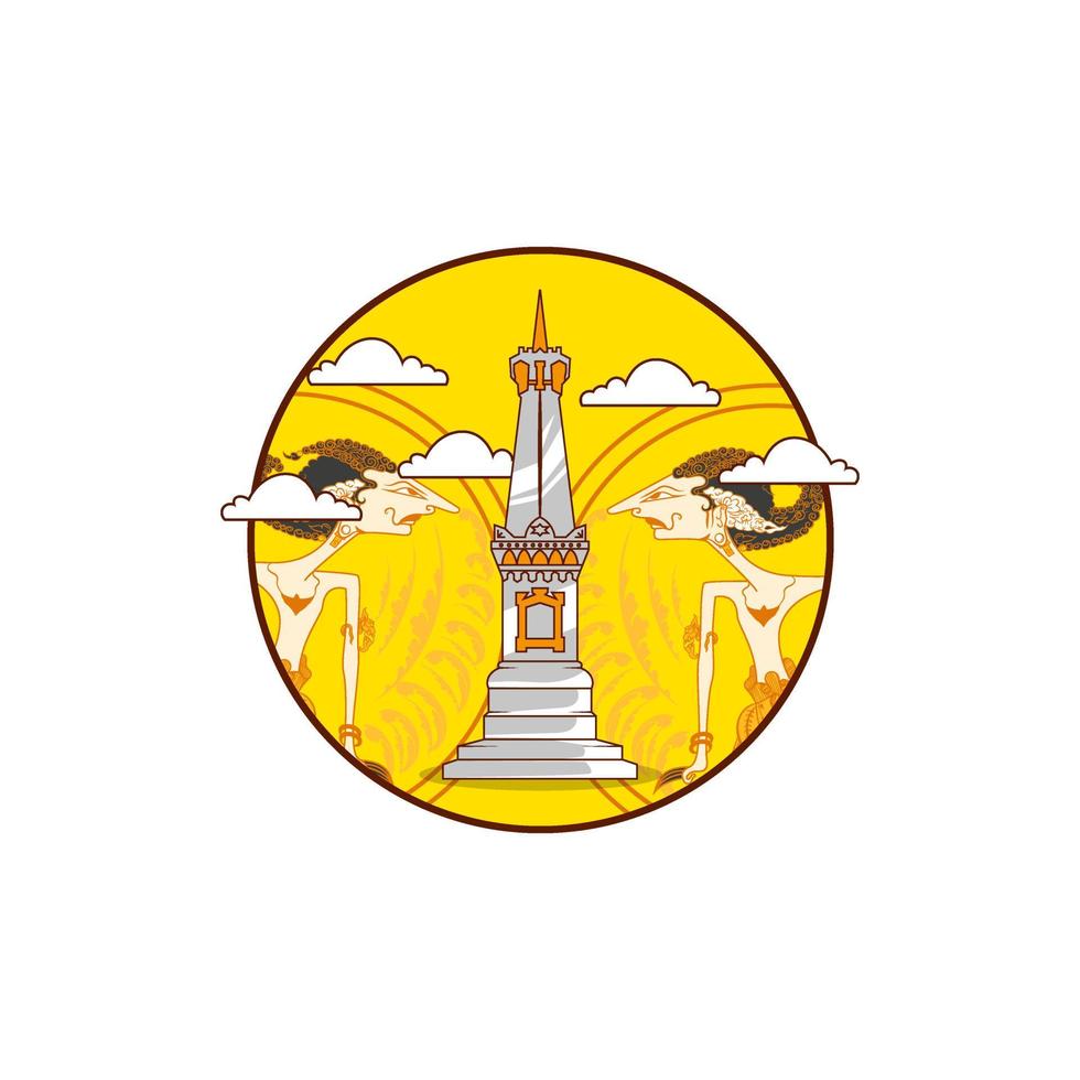 premium vector l tugu jogja drawn logo monument. cartoon wayang ... premium vector l tugu jogja drawn logo monument. cartoon wayang ...