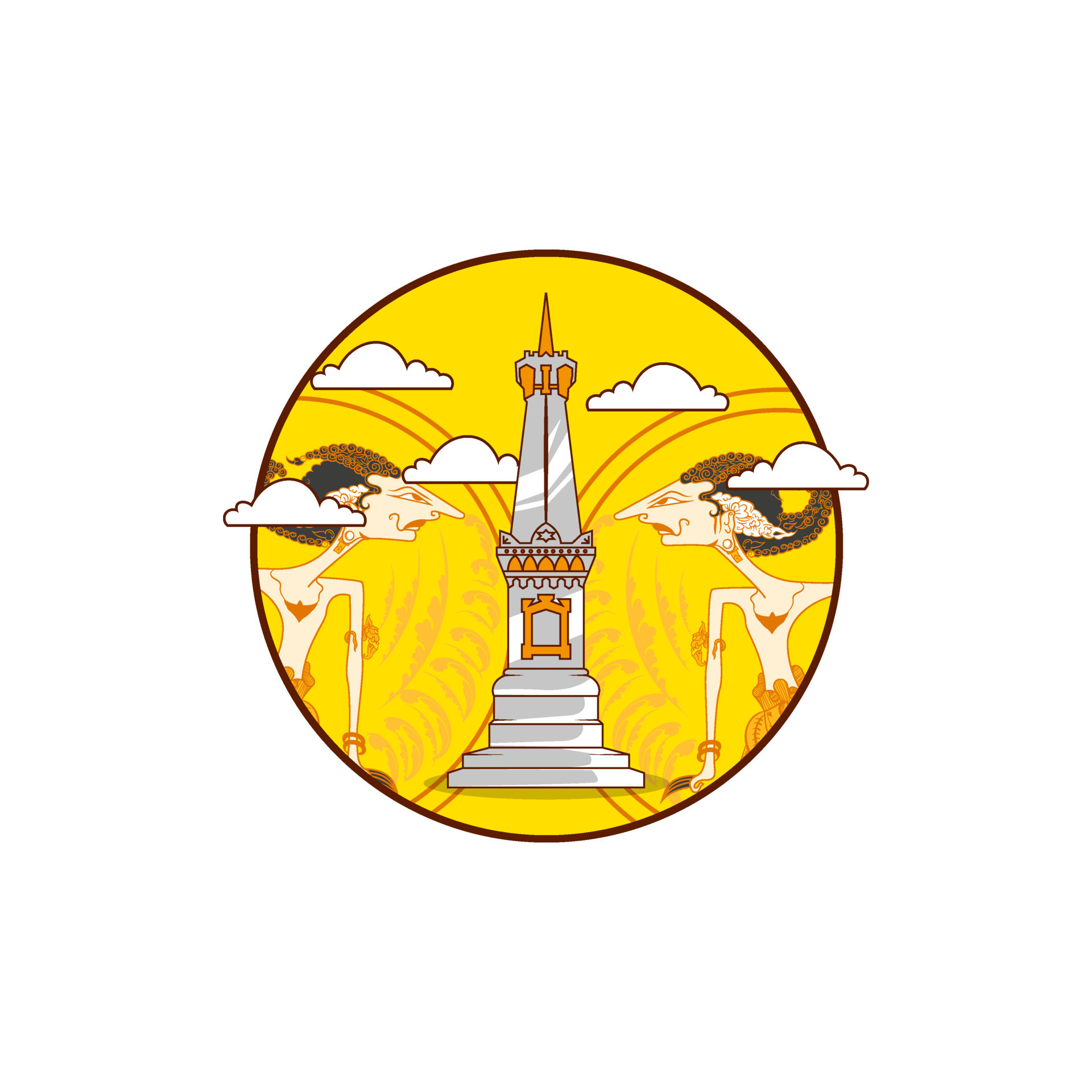 premium vector l tugu jogja drawn logo monument. cartoon wayang ... premium vector l tugu jogja drawn logo monument. cartoon wayang ...