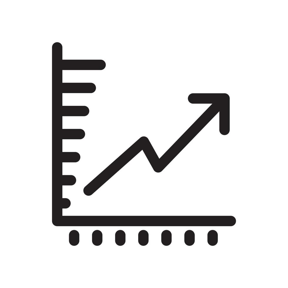 Line Graph Icon, Business Growth Arrow Line Symbol, Analytics, chart ...