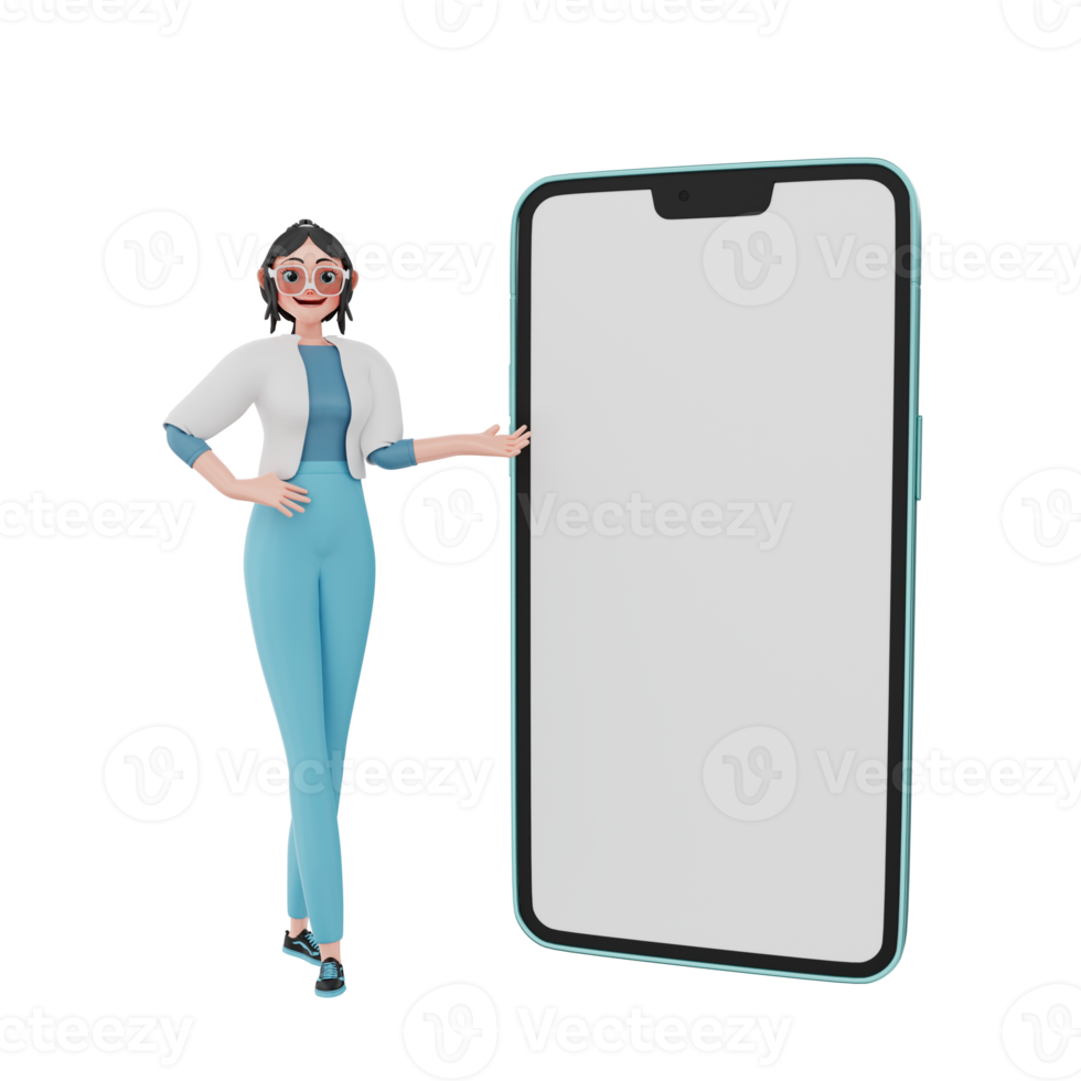 3d Render Character Businesswoman Illustration 18796115 Png