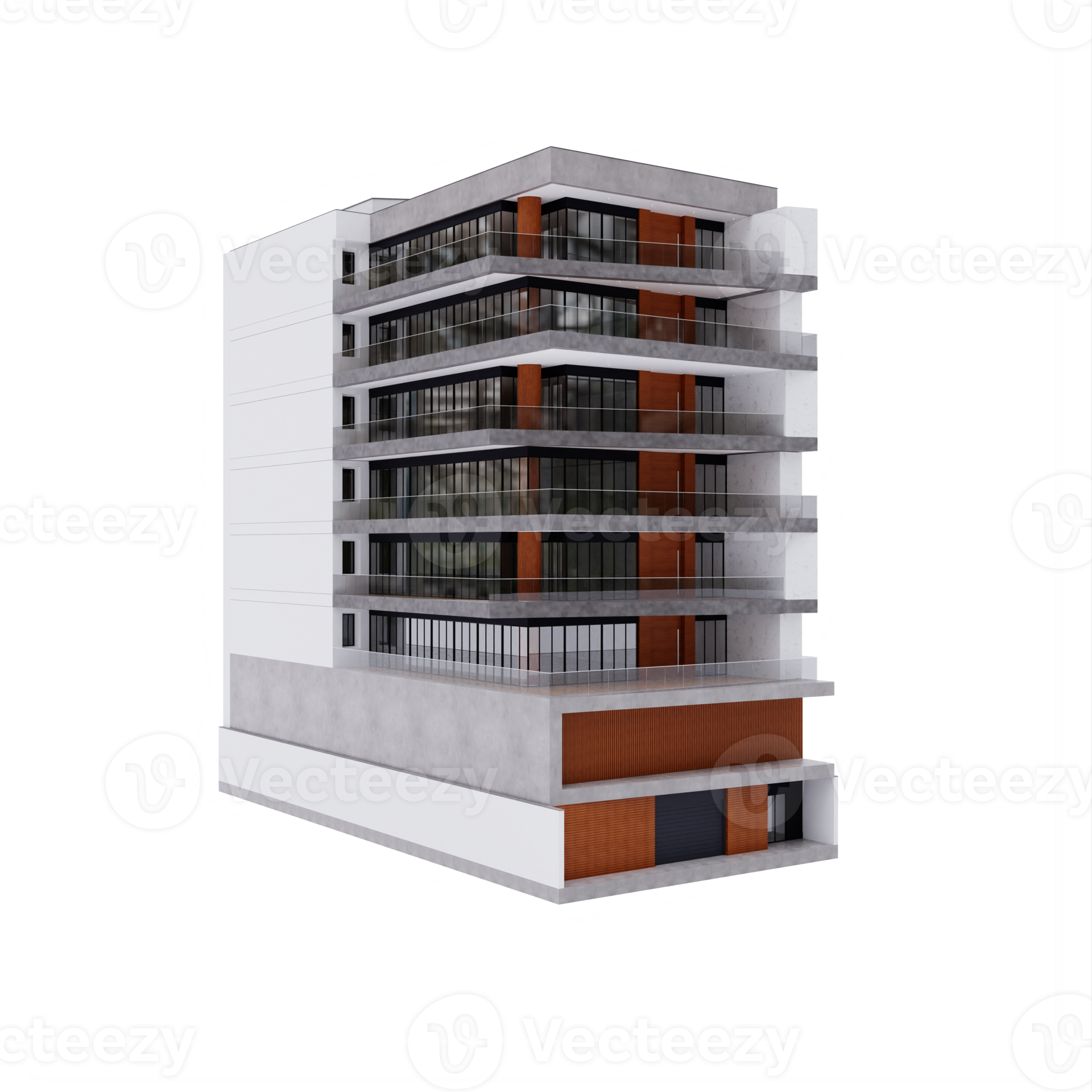 3d modern building isolated 18800260 PNG