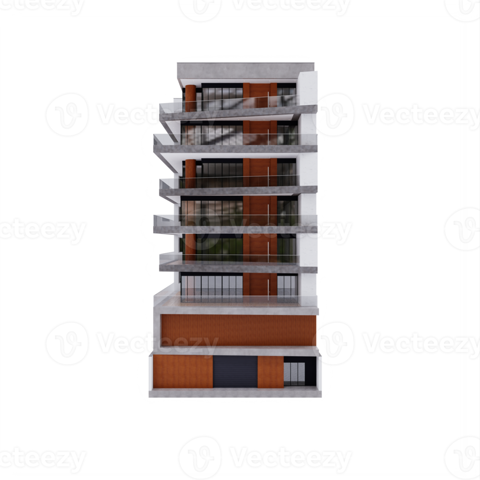 3d modern building isolated 18800353 PNG