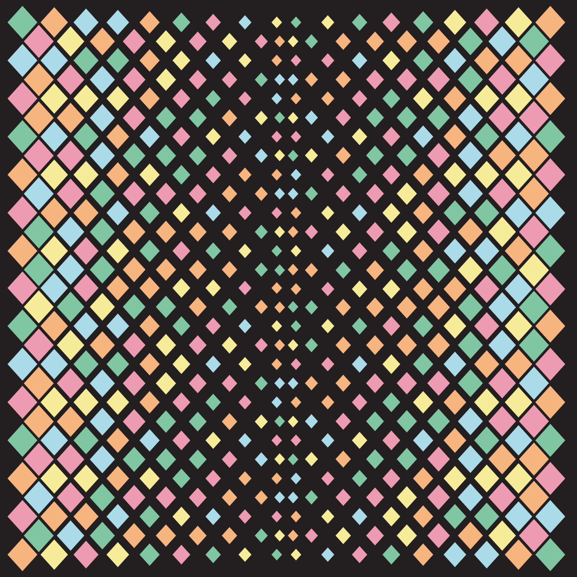 Color rhombus pattern on black background. 18801394 Vector Art at Vecteezy
