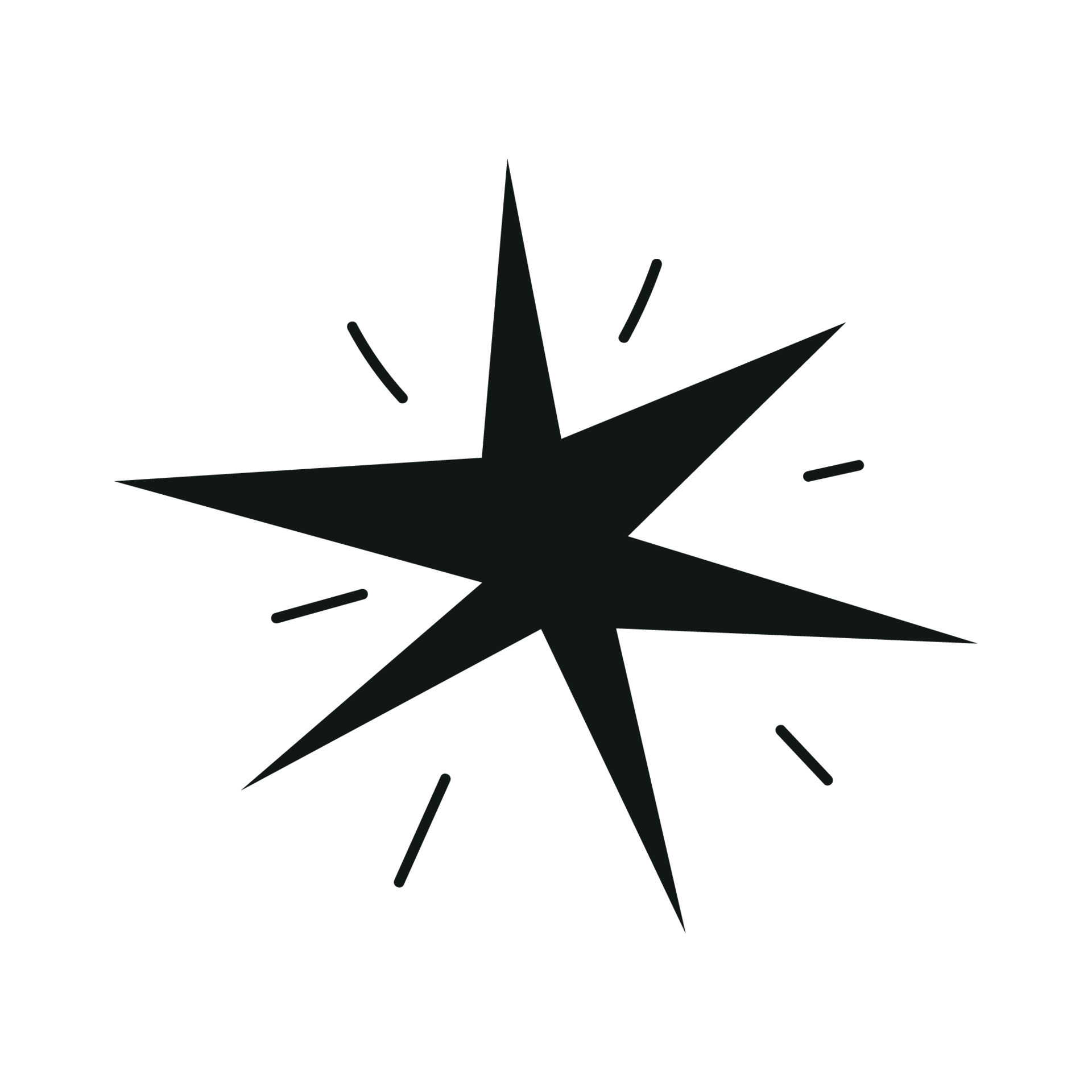 Hand drawn sparkling star. Retro abstract illustration with hand drawn sparkle for celebration ...