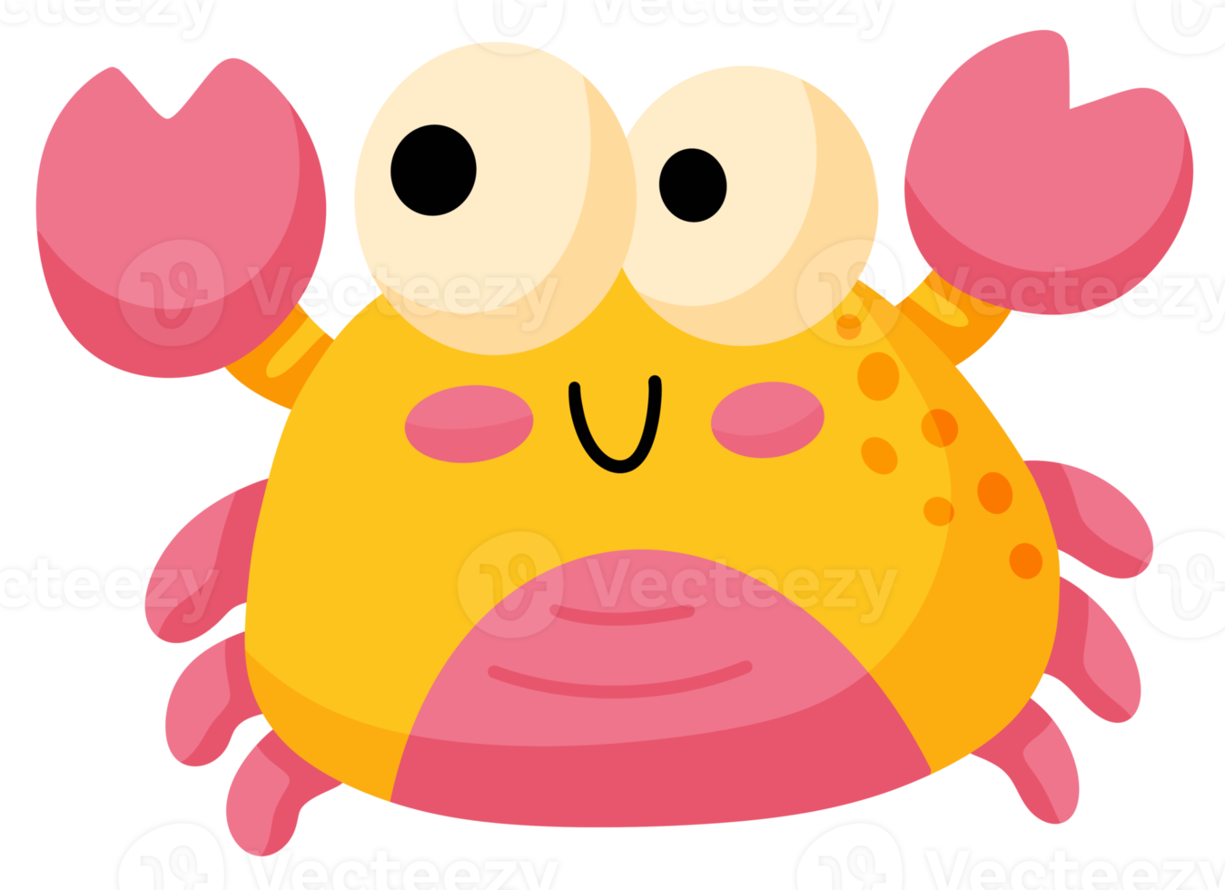 Cute crab in cartoon style sea life character 18803267 PNG