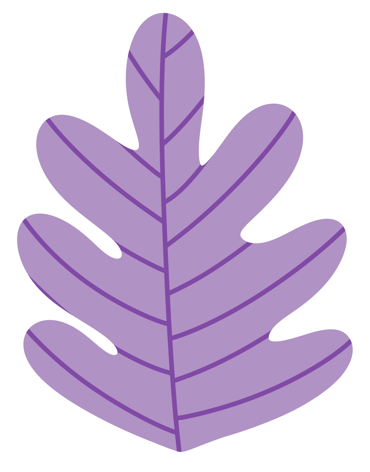 Pastel purple Tropical leaves icon 18803433 PNG
