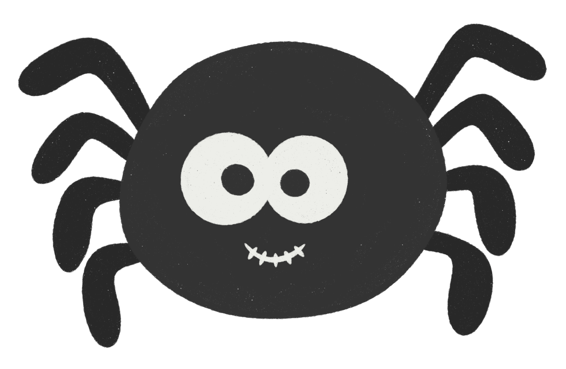 Happy halloween black spider icon. 18803537 PNG