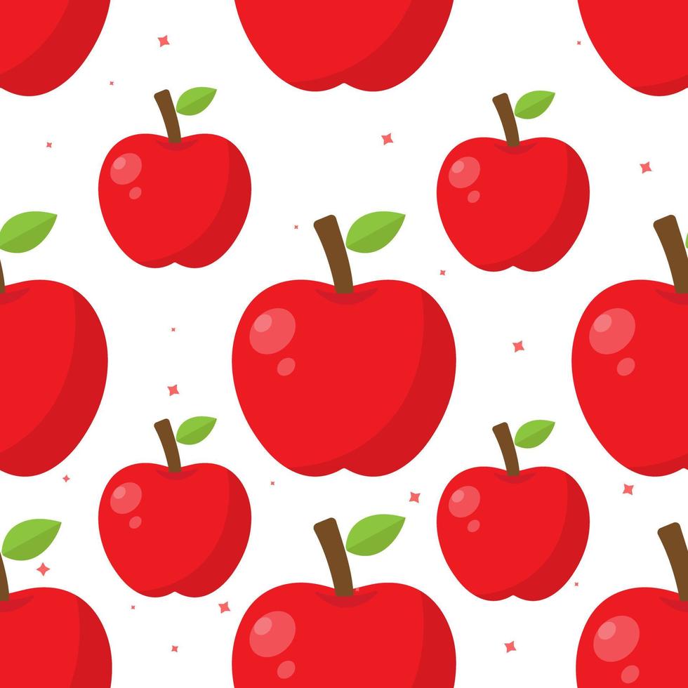 Red Apple seamless Pattern. Fruit pattern. Apple background vector ...
