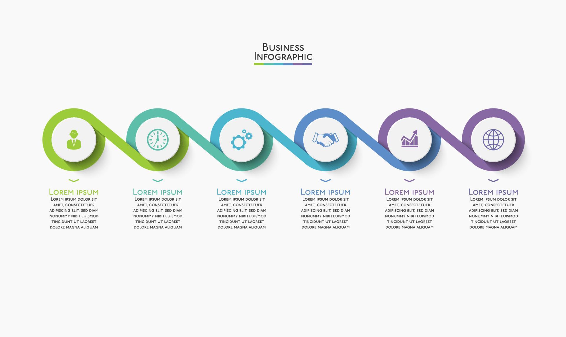 Business data visualization. timeline infographic icons designed for ...