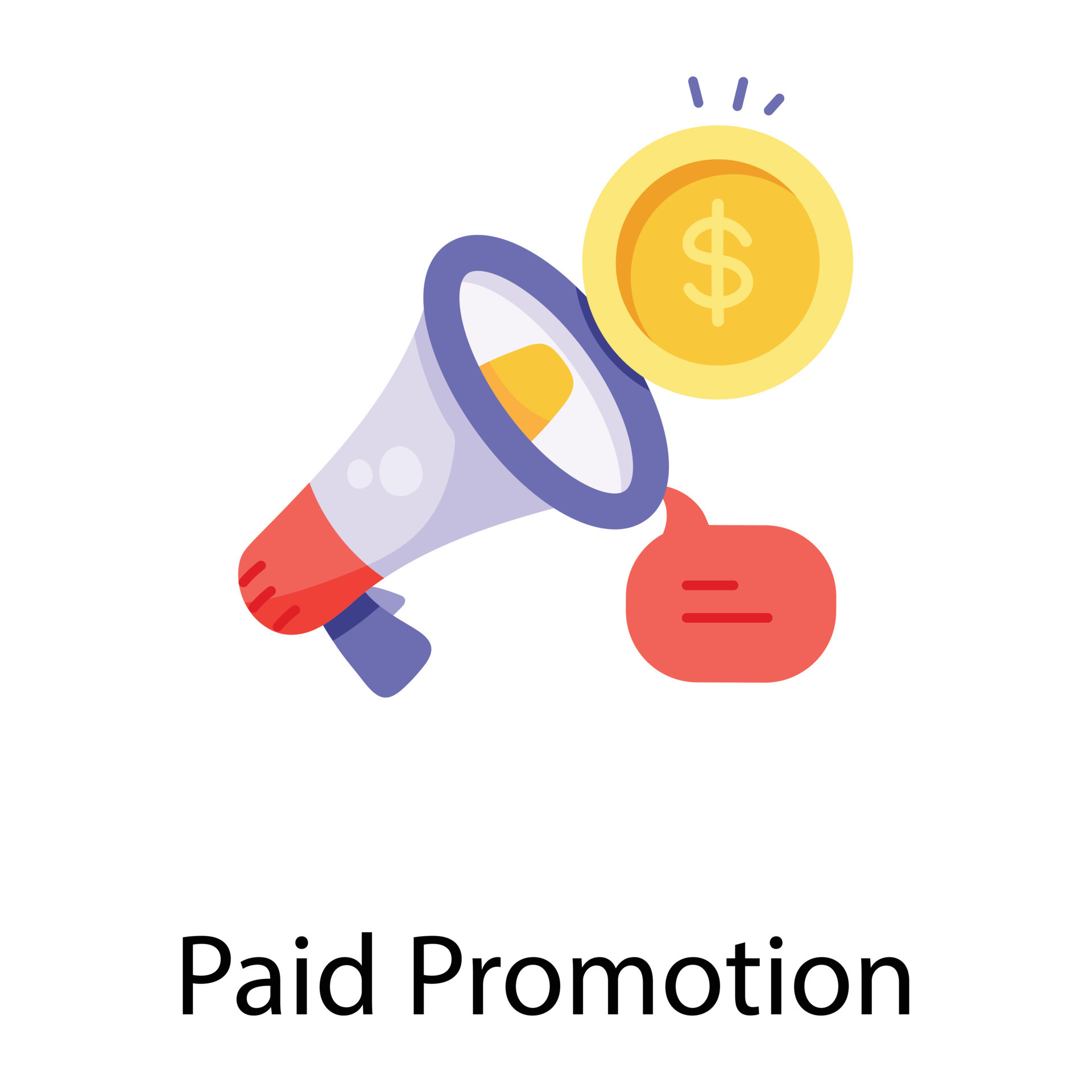 Trendy Paid Promotion 18812216 Vector Art at Vecteezy