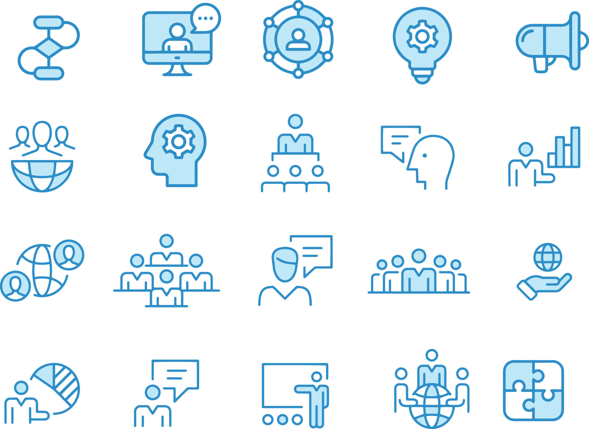 Presentation Icons Set Vector Design 18813867 Vector Art At Vecteezy