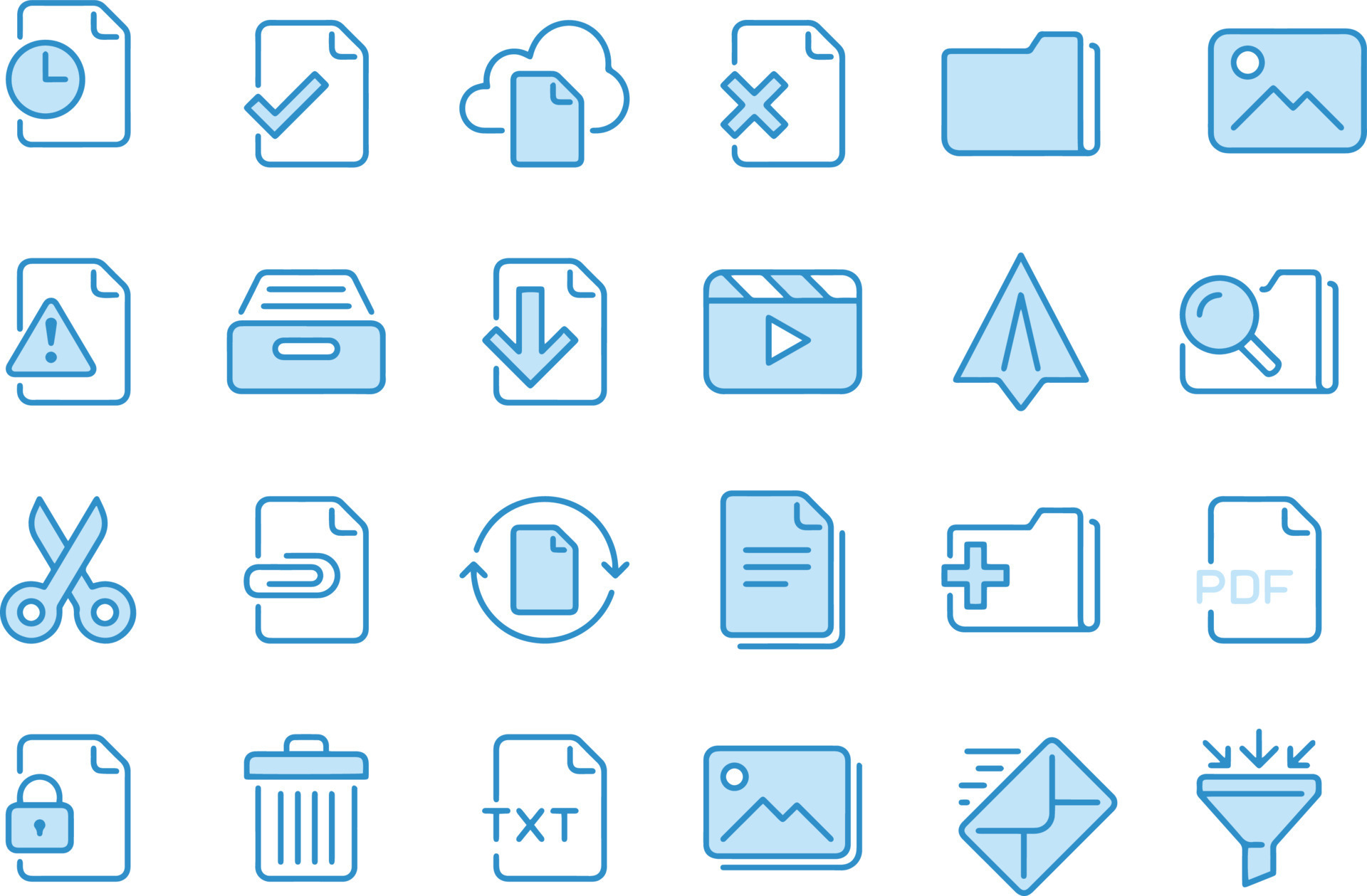 File Management icons vector design 18813870 Vector Art at Vecteezy
