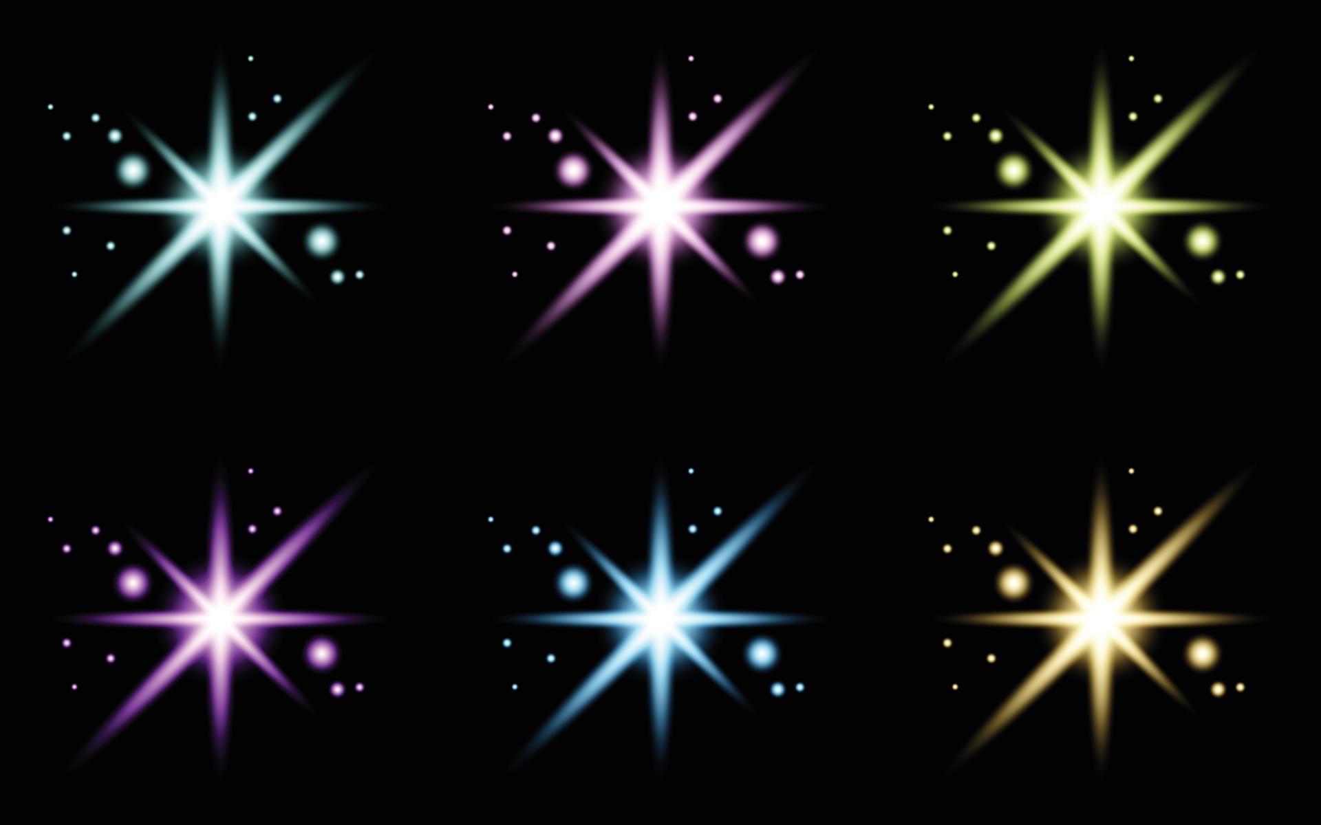 Glare star sparkling Glow Light Effect Set 18815971 Vector Art at Vecteezy