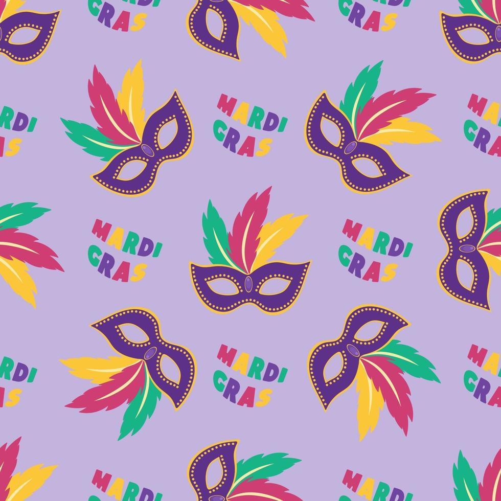Mardi Gras carnival seamless pattern. 18817575 Vector Art at Vecteezy