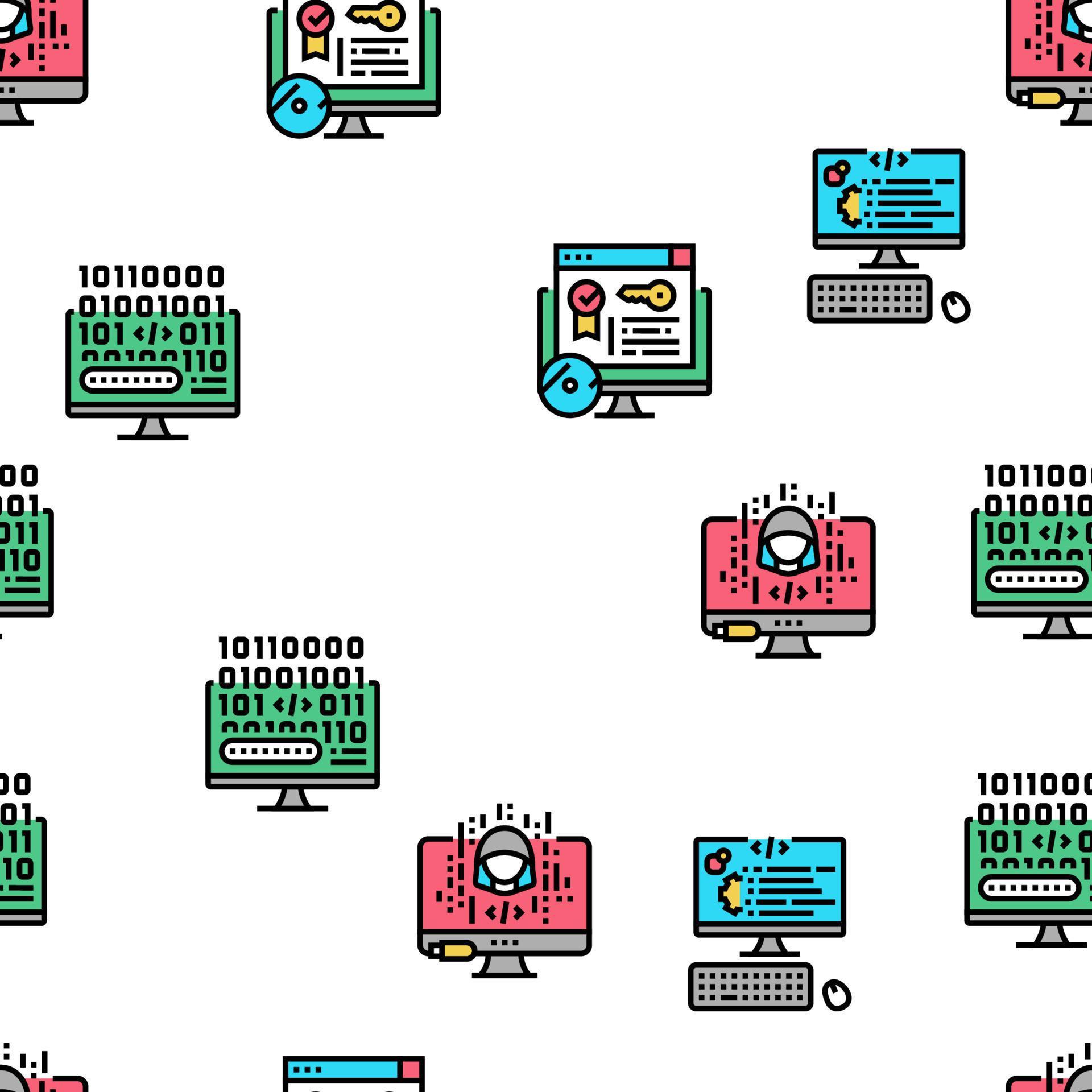 Software Program Development Vector Seamless Pattern 18818370 Vector 3175