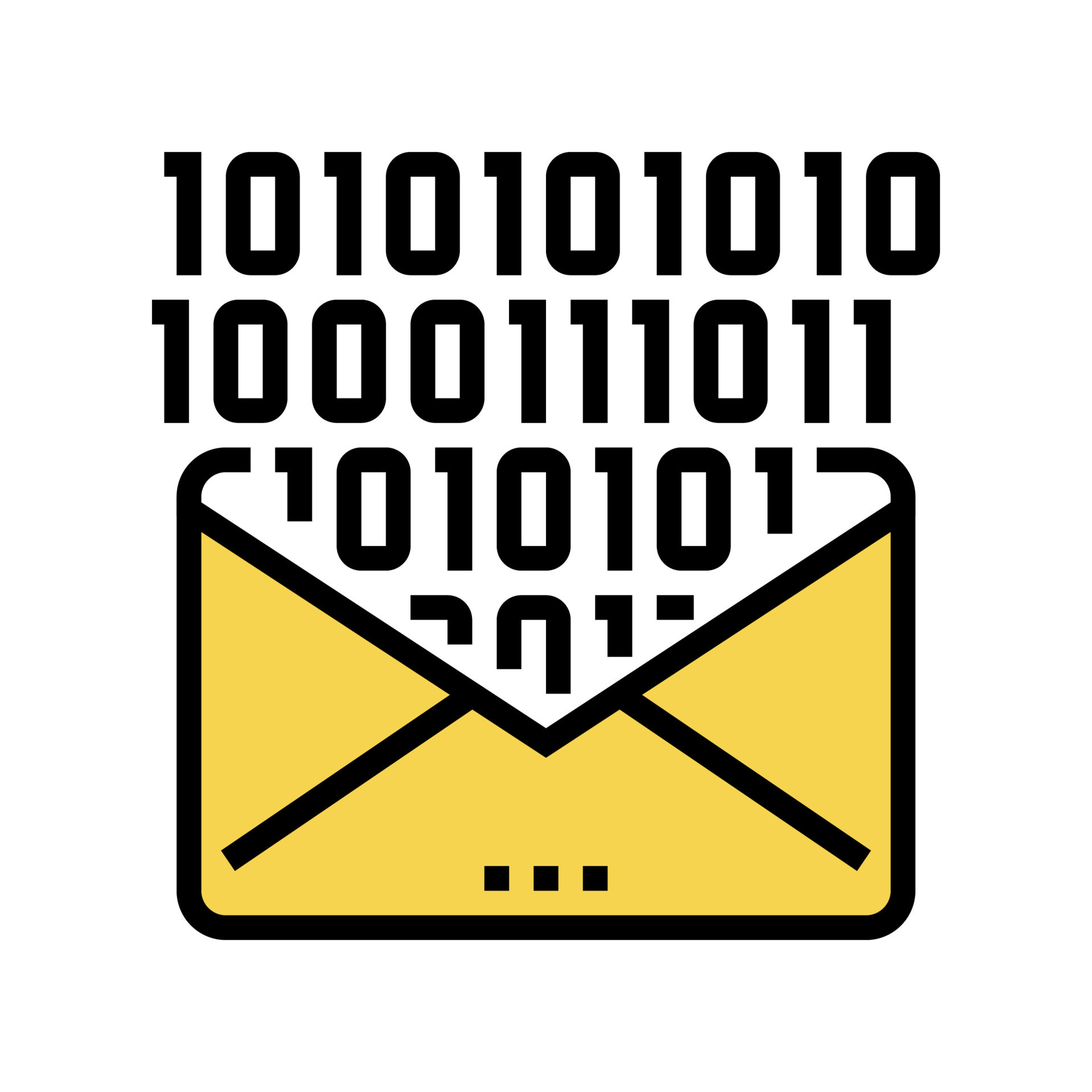 email message with binary code color icon vector illustration 18818774 ... email message with binary code color icon vector illustration 18818774 ...