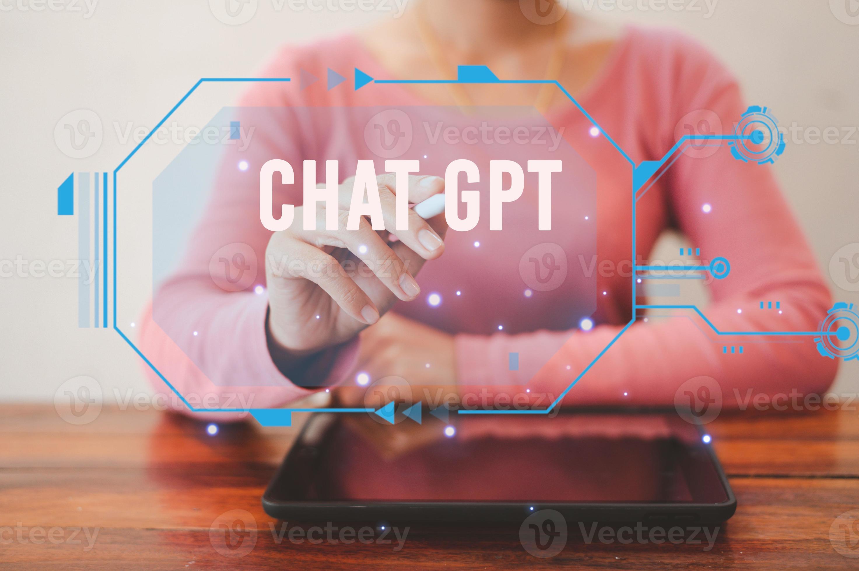 Businessman using chatbot in smartphone intelligence Ai.Chat GPT Chat with AI Artificial ...