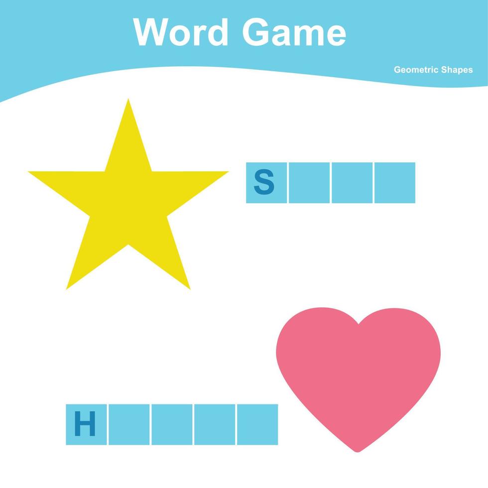 Word game worksheet. Complete geometric worksheet. Preschool worksheet ... Word game worksheet. Complete geometric worksheet. Preschool worksheet ...