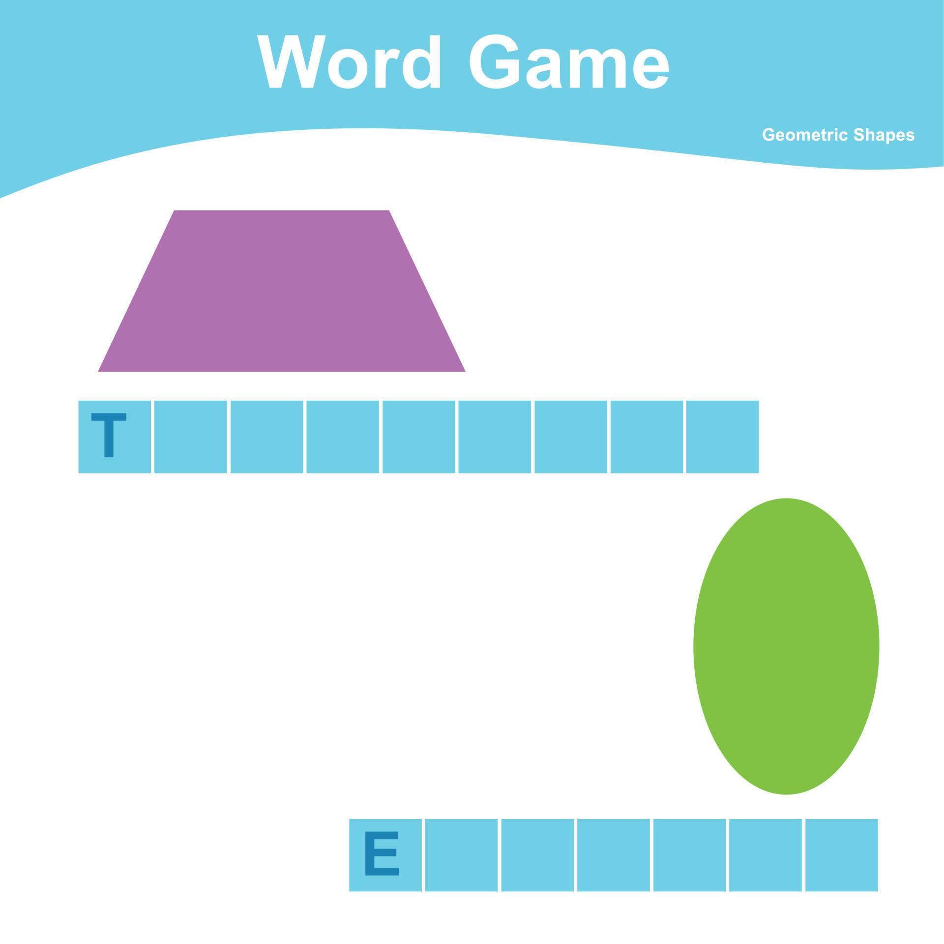 Word game worksheet. Complete geometric worksheet. Preschool worksheet ...