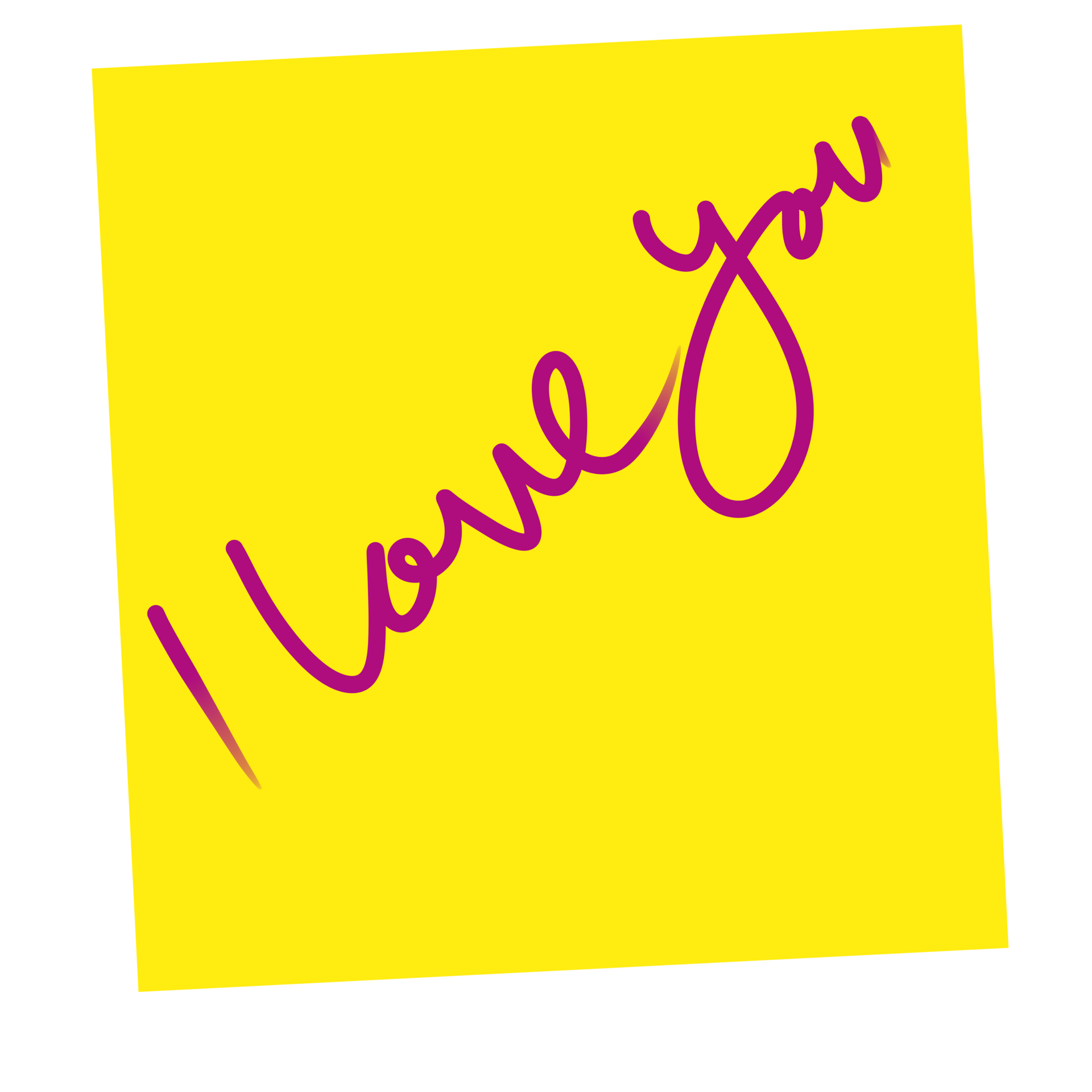 Hand Writing I Love You Sticky Note 18826174 Png
