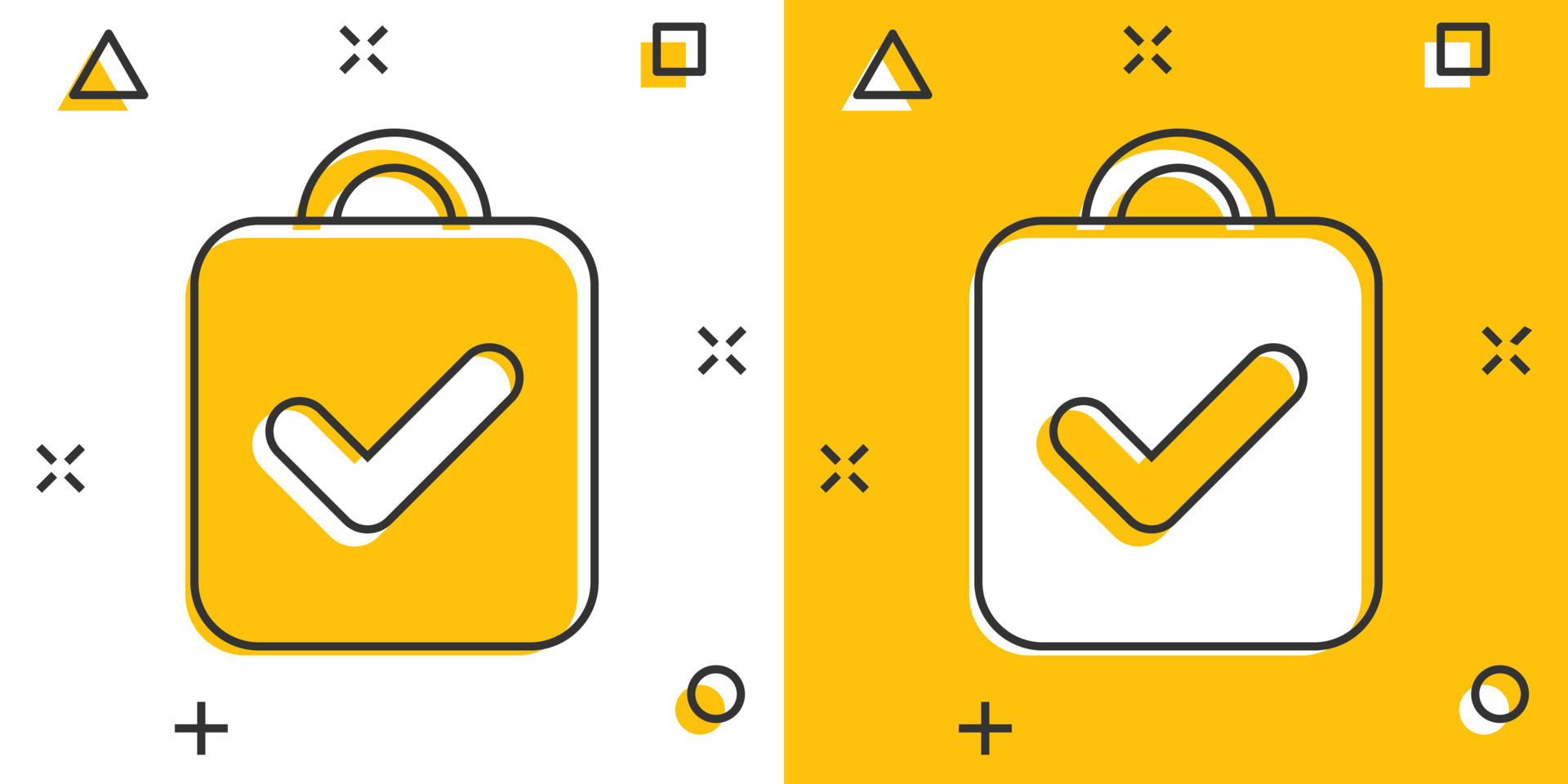 Document checkbox icon in comic style. Test cartoon vector illustration ...