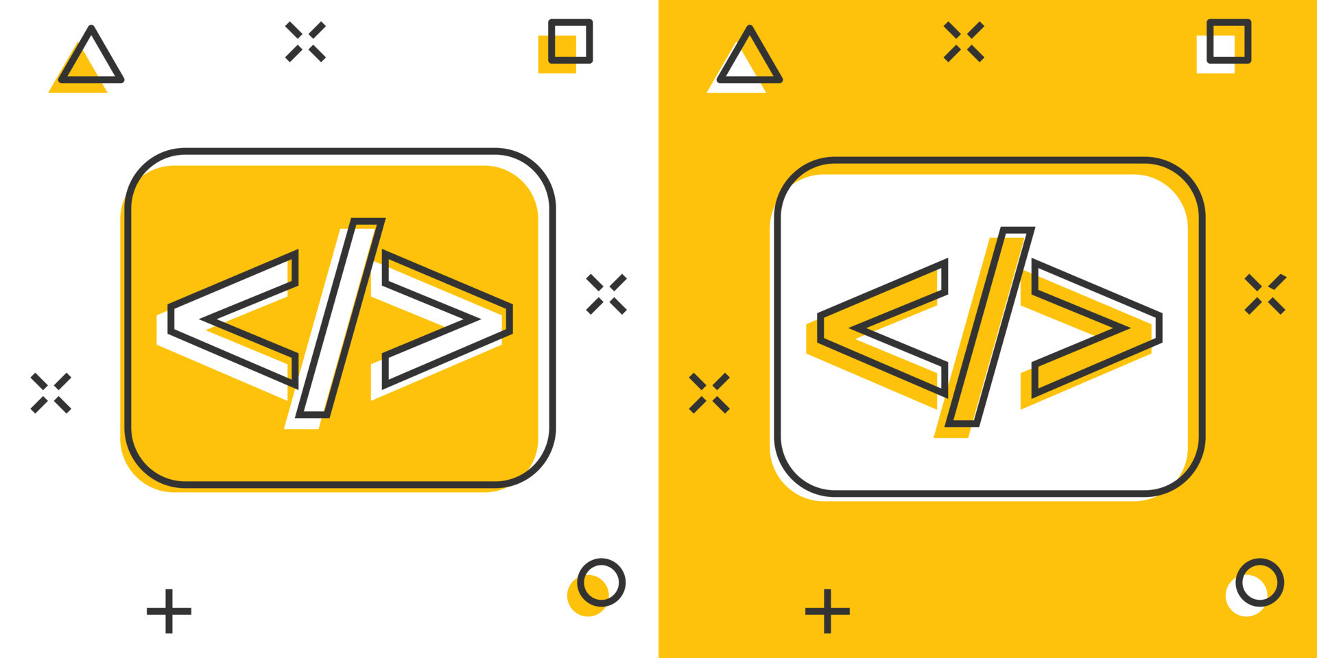 Vector Cartoon Open Source Icon In Comic Style Api Programming Concept