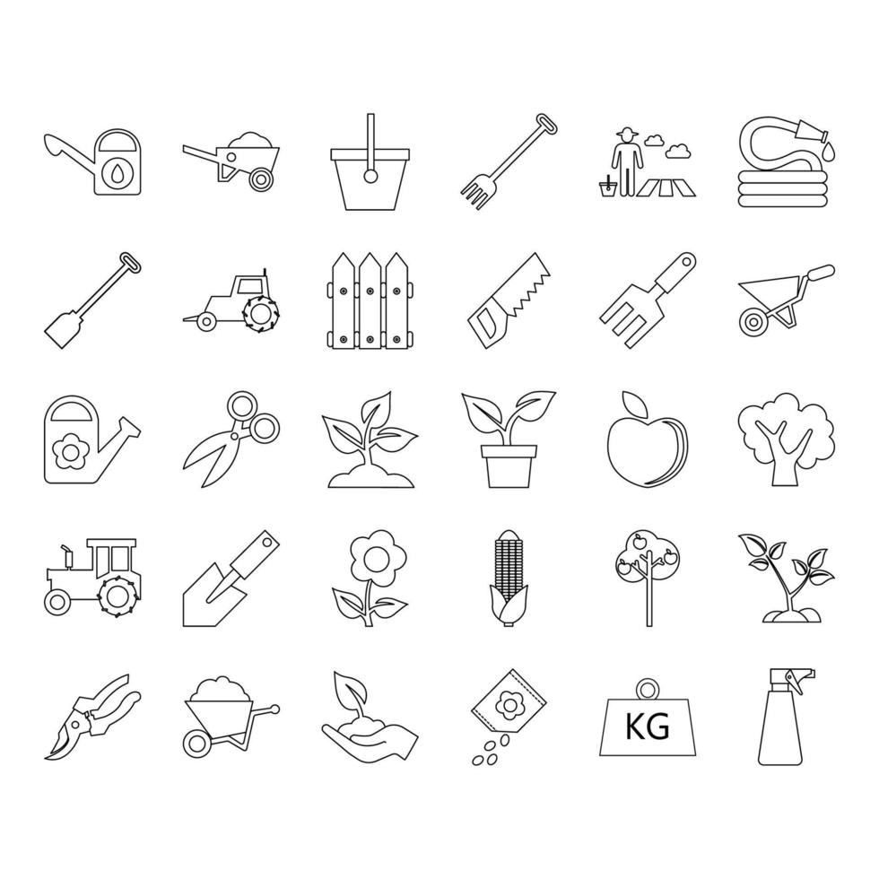 agriculture icon set 18834530 Vector Art at Vecteezy
