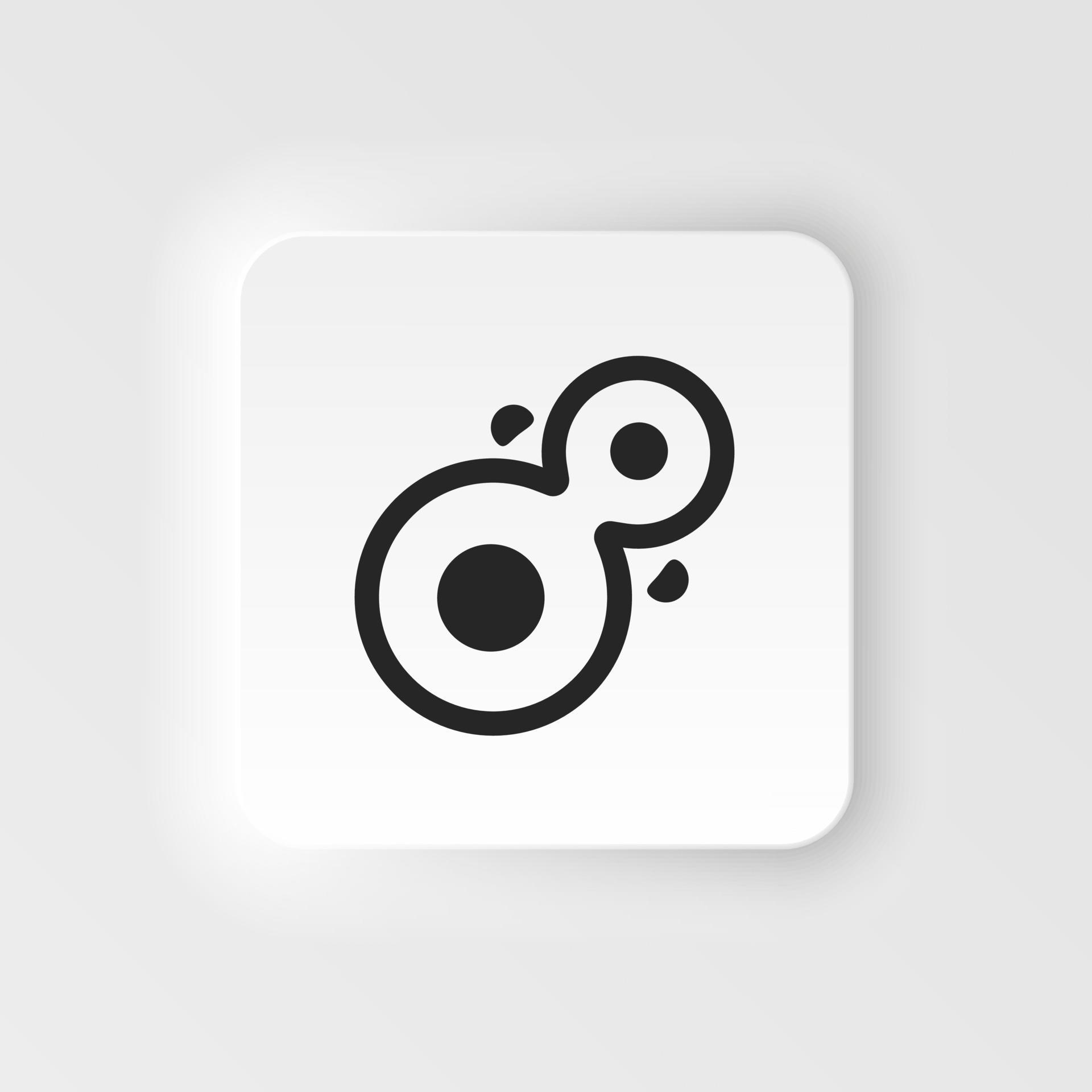 Cell Division Bioengineering Neumorphic Style Vector Icon