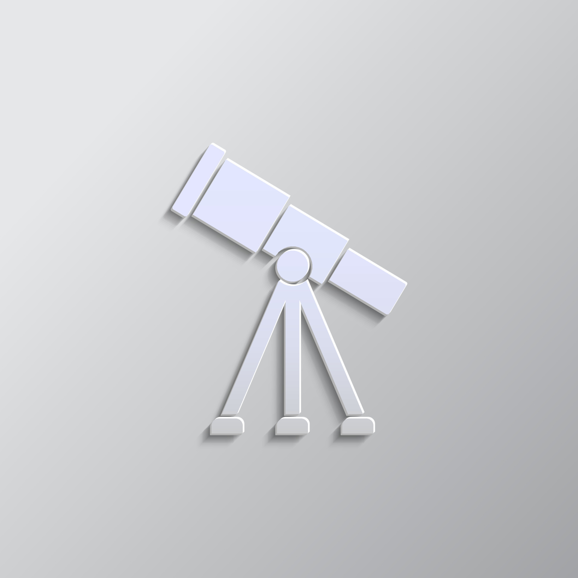 Observatory, telescope, icon paper style. Grey color vector background ... Observatory, telescope, icon paper style. Grey color vector background ...