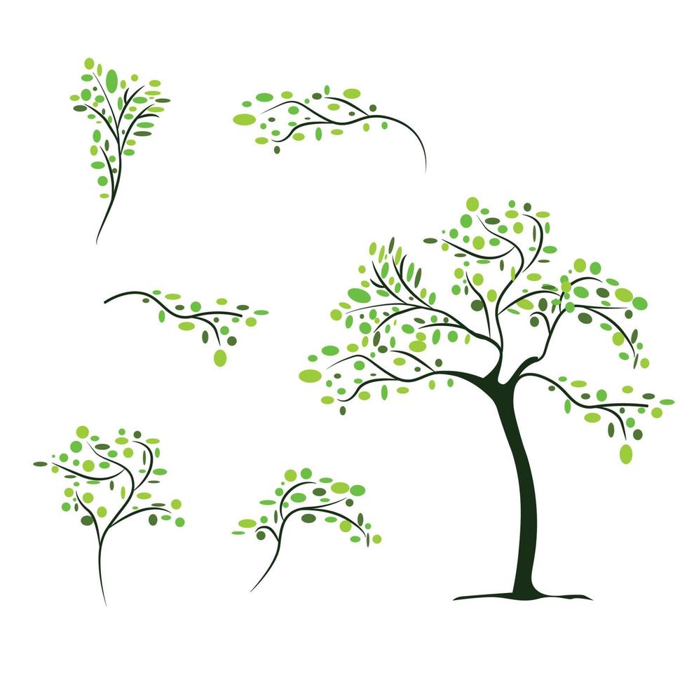 A set of tree branch vector 18838809 Vector Art at Vecteezy