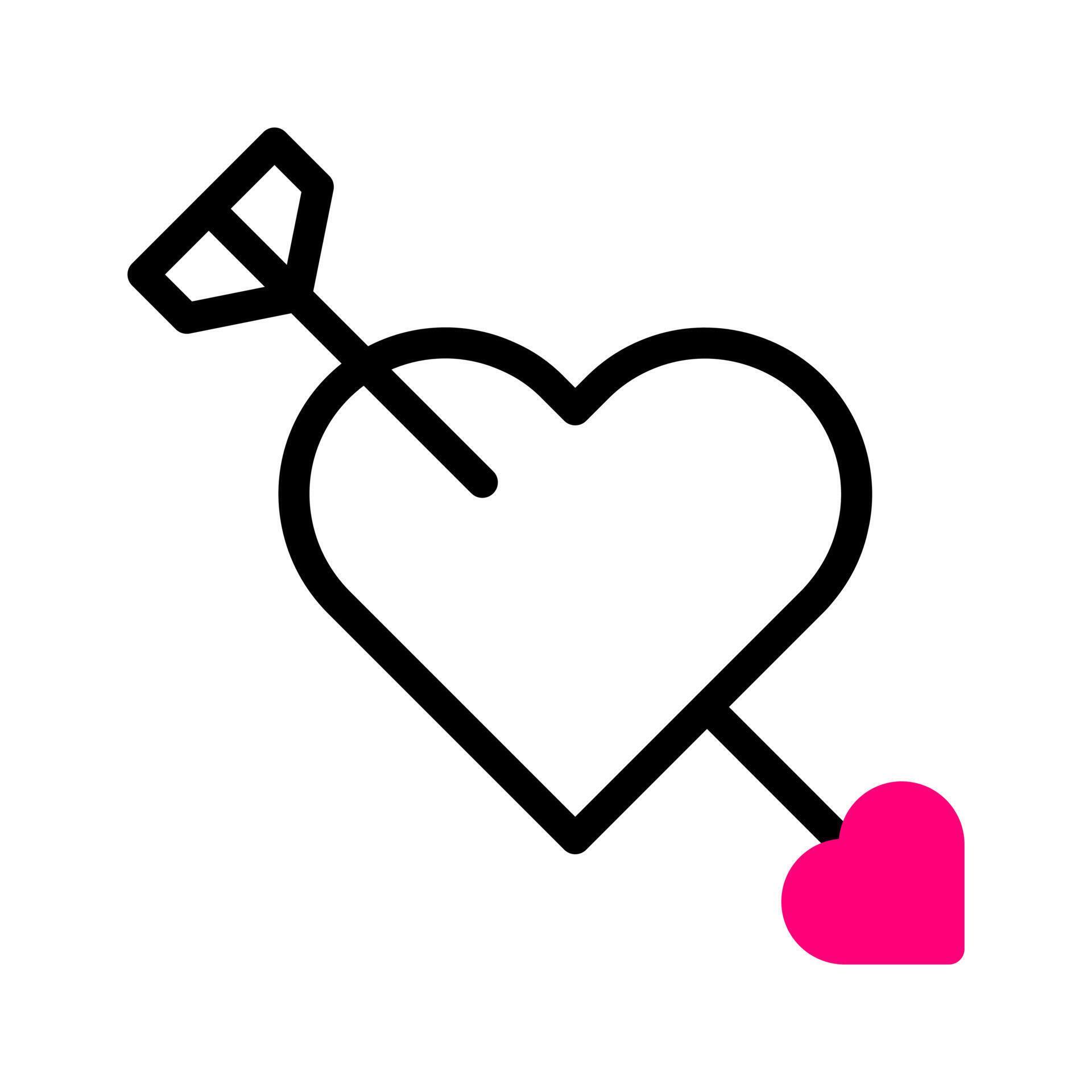 Arrow Icon Duotone Red Style Valentine Illustration Vector Element And