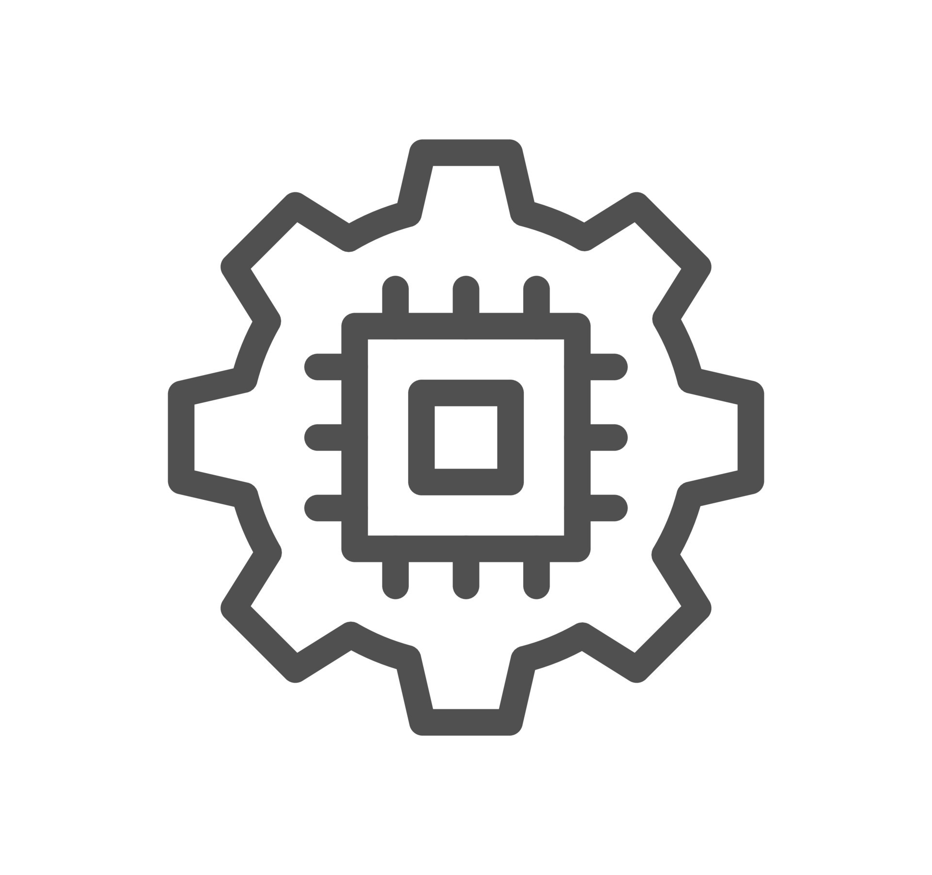 Robotic Process Automation Related Icon Outline And Linear Vector