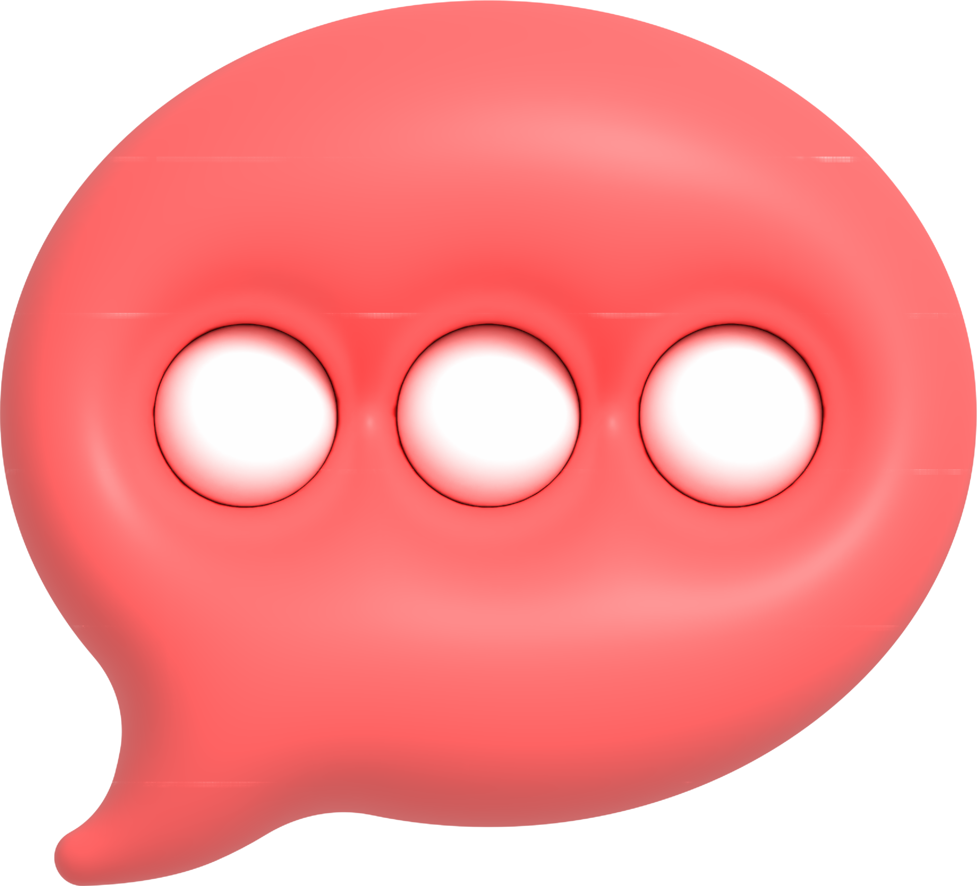 3d Speech Bubble Chat With Dots Inside Message Notification Icon Bubble Chat 3d Render
