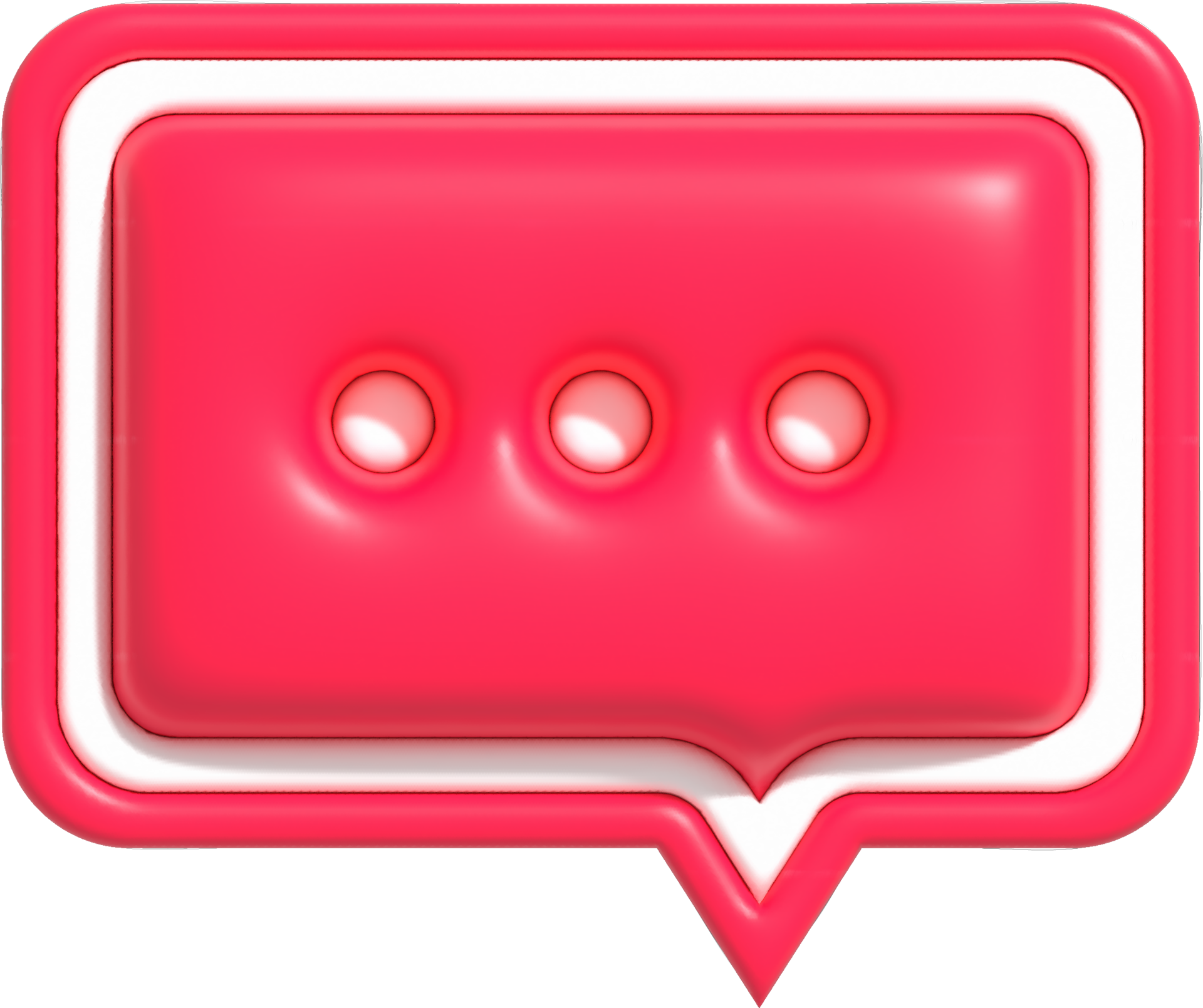 3d Speech Bubble Chat With Dots Inside Message Notification Icon Bubble Chat 3d Render