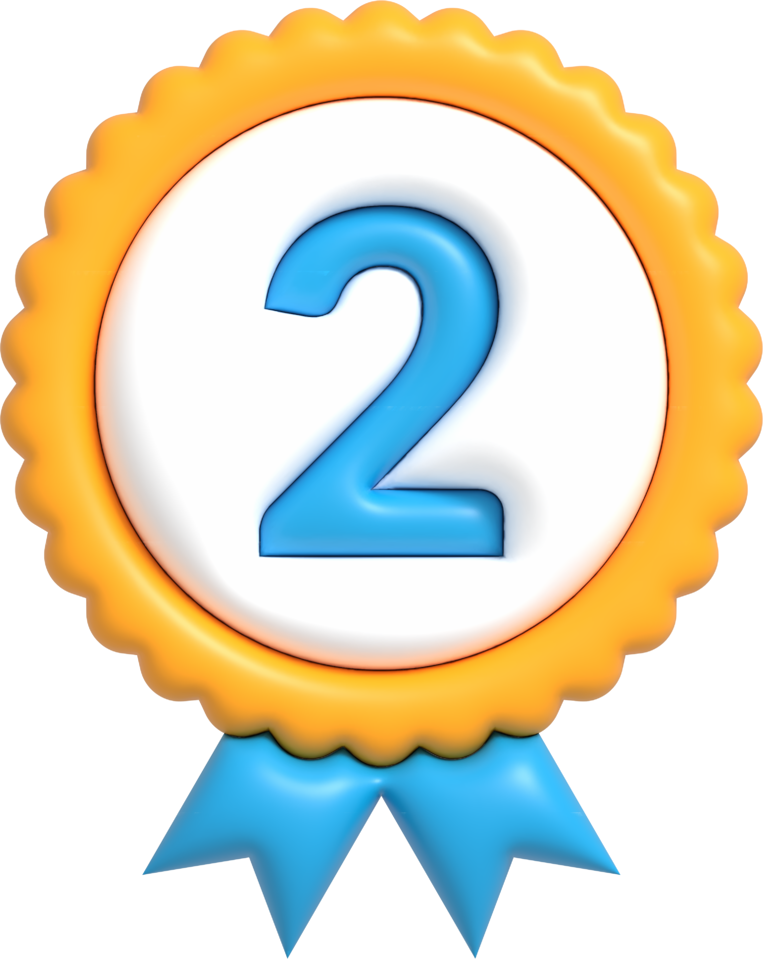 Ganador de la insignia 3d para el segundo segundo lugar, premios de ganador y premios de campeón ...