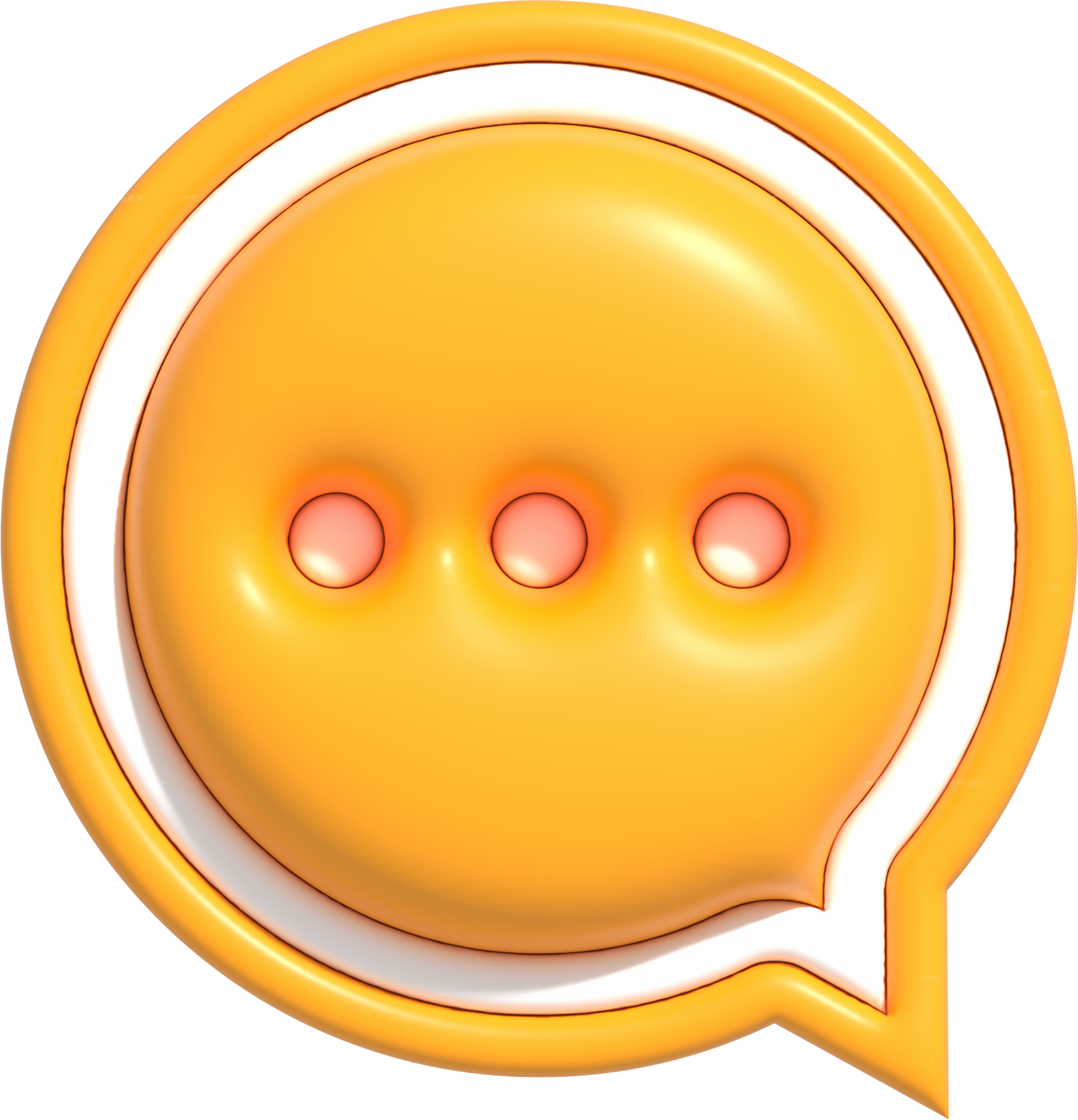 3d Speech Bubble Chat With Dots Inside Message Notification Icon Bubble Chat 3d Render