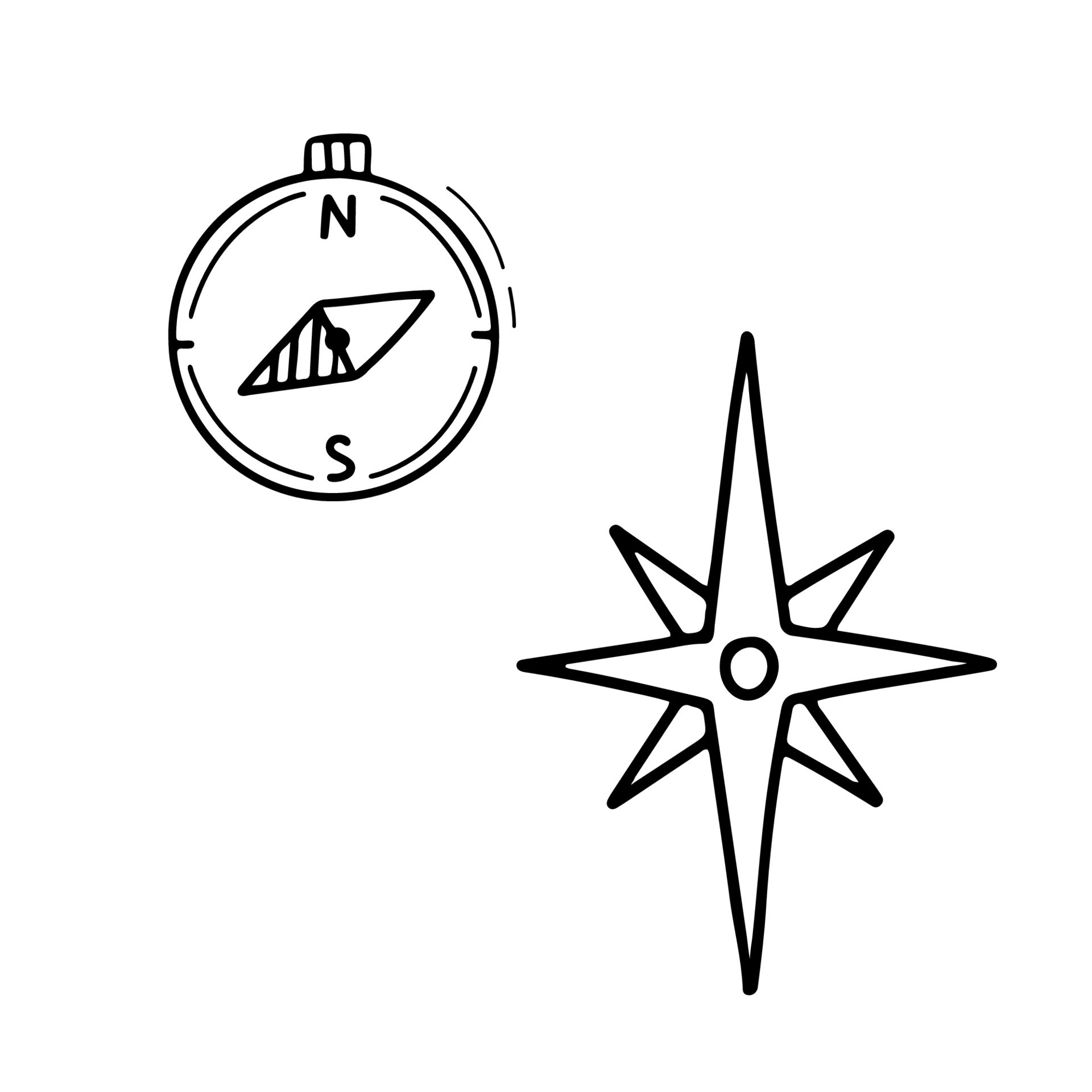 Compass Rose Icon Simple