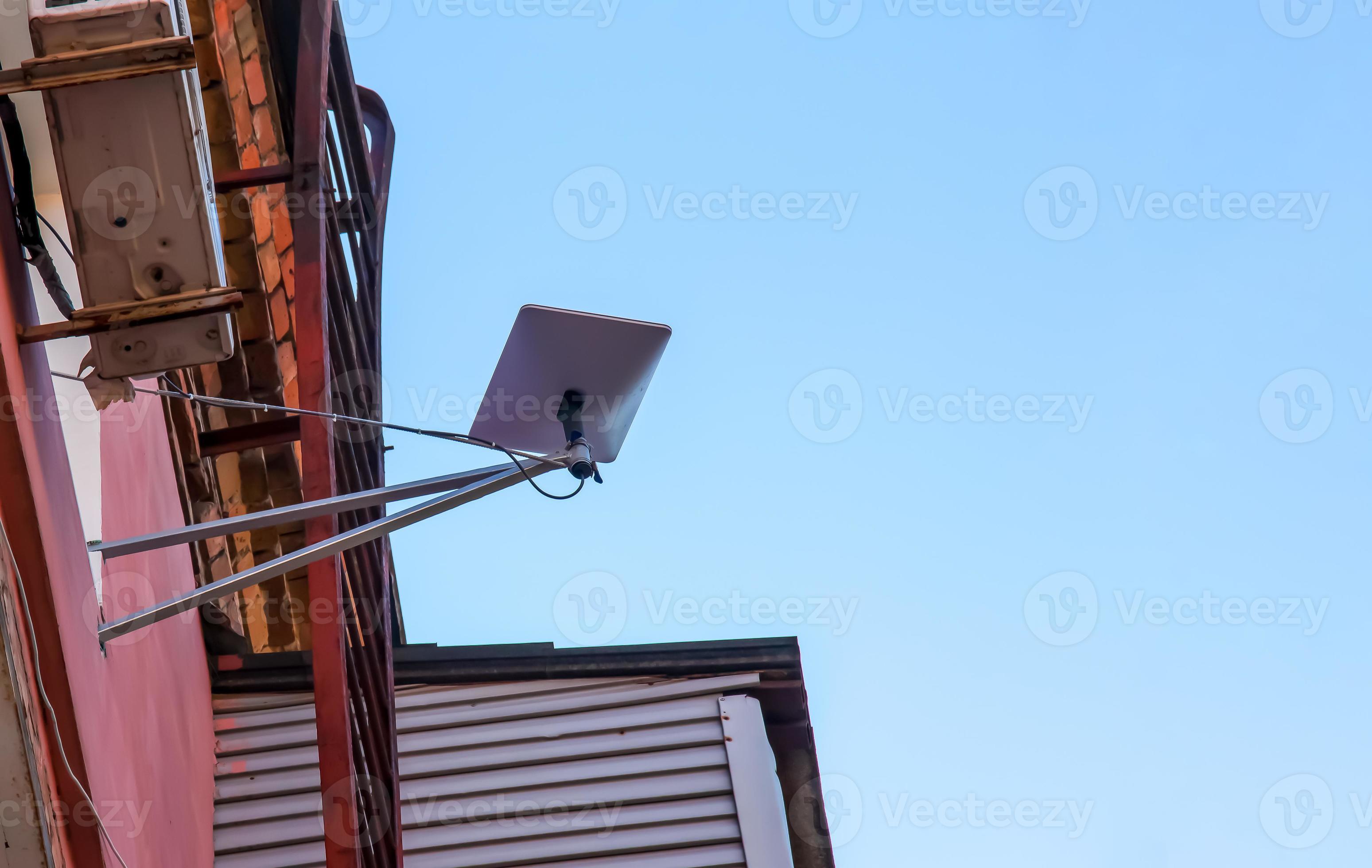 Starlink satellite dish, an internet constellation operated by SpaceX ...