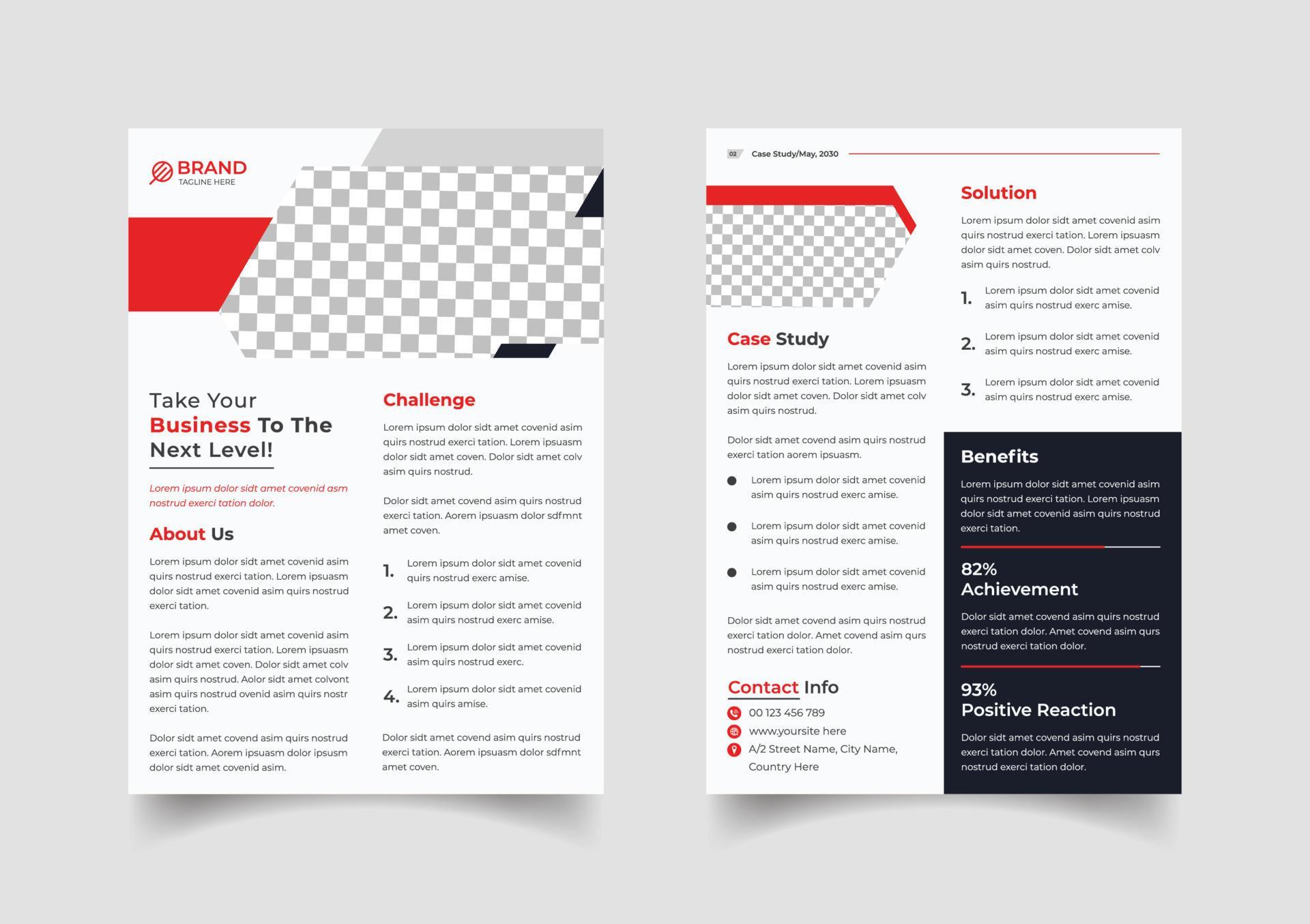 Creative case study template design 18845342 Vector Art at Vecteezy