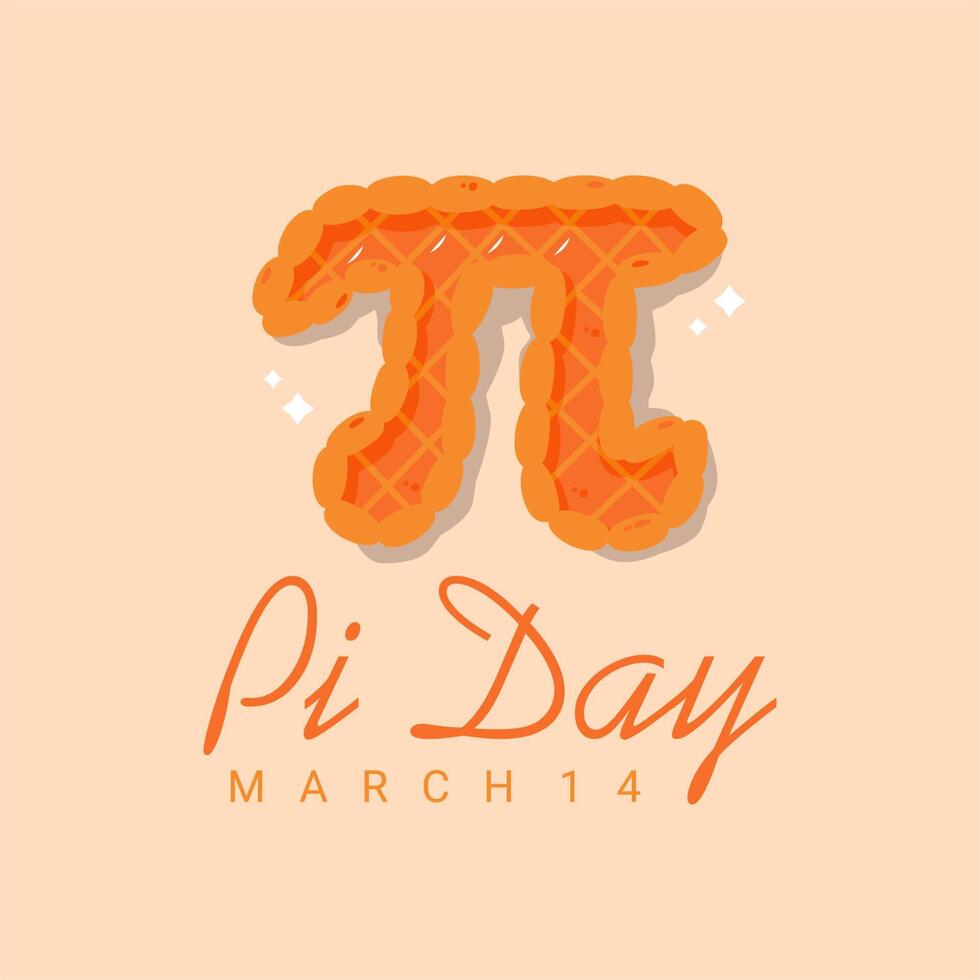 Pi Day Poster Design With Illustration Of Mathematics Pi Combine With Pie 18845700 Vector Art At