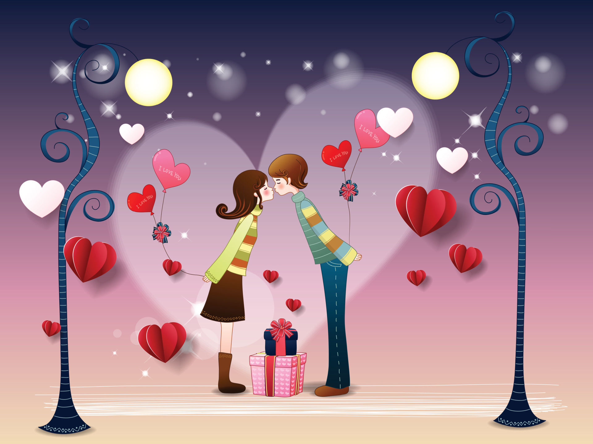 Valentines day social media feed design template cute couple 18846329 ...